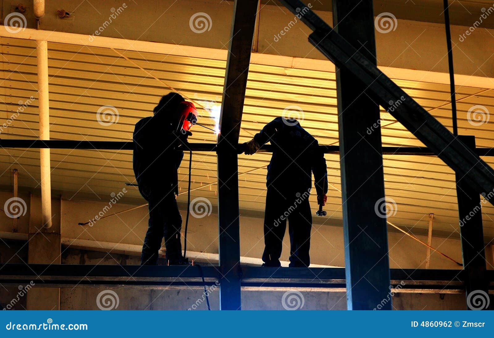 Steel structure welding stock photo. Image of structure - 4860962