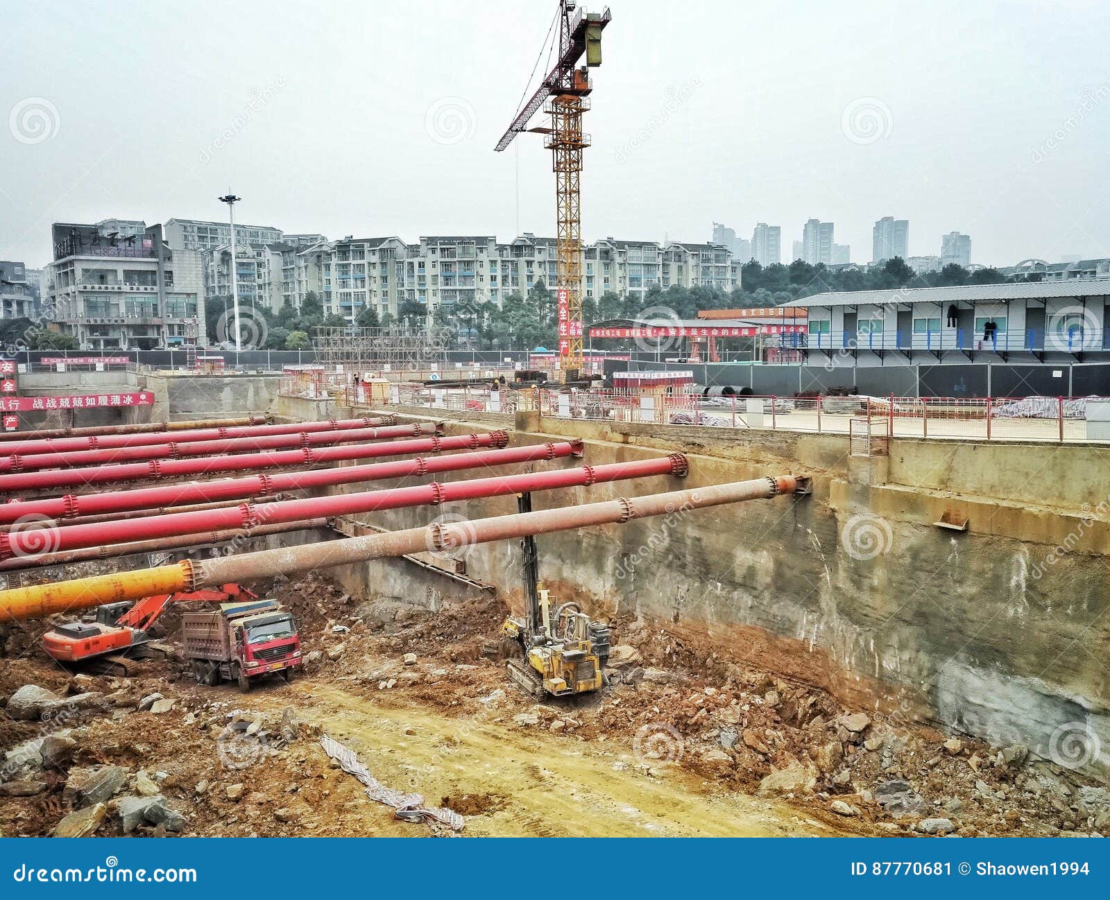 Steel Support Structure Site Editorial Photo - Image of frame ...