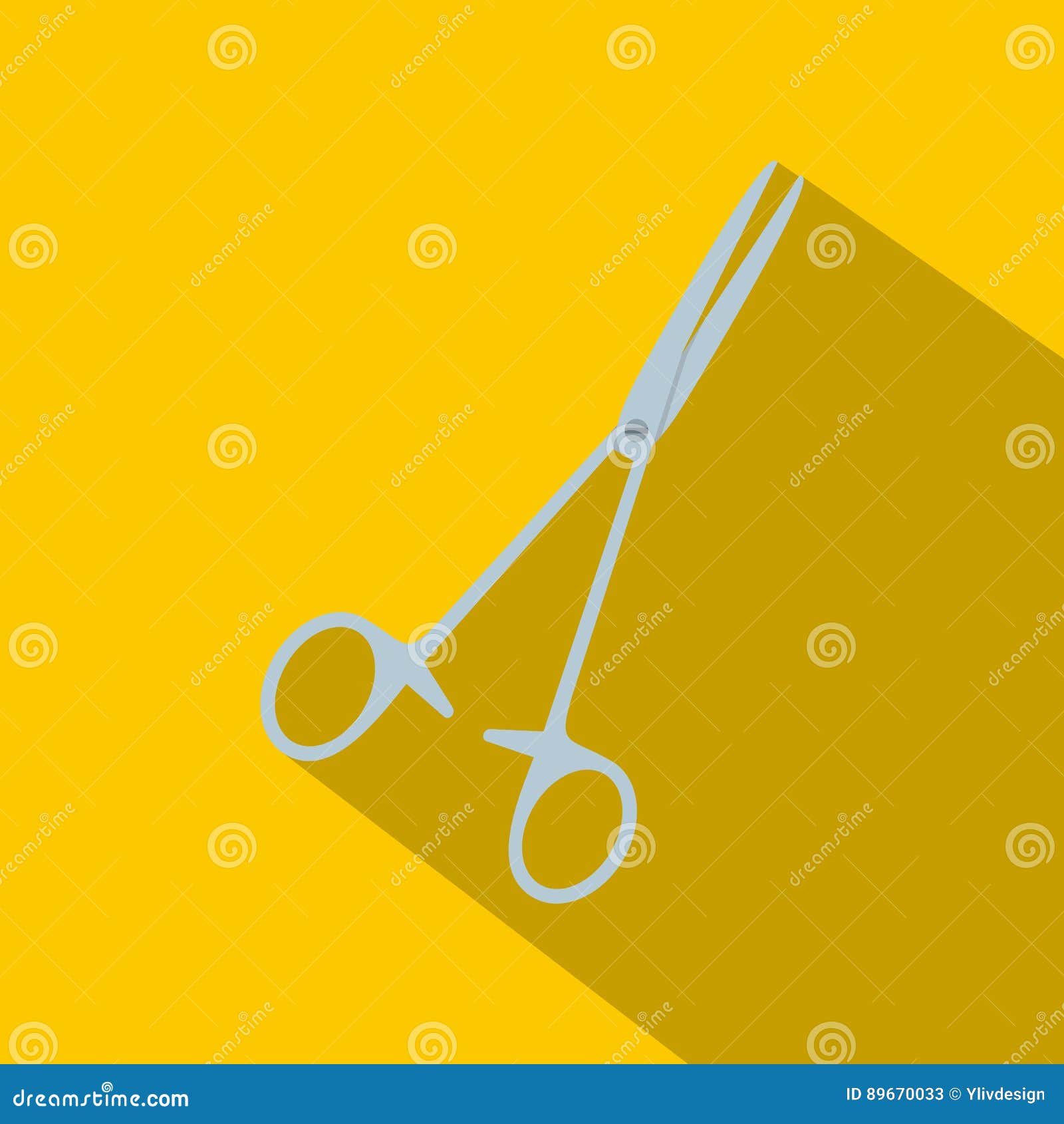 Surgical Forceps Isolated On White. Stock Illustration | CartoonDealer ...
