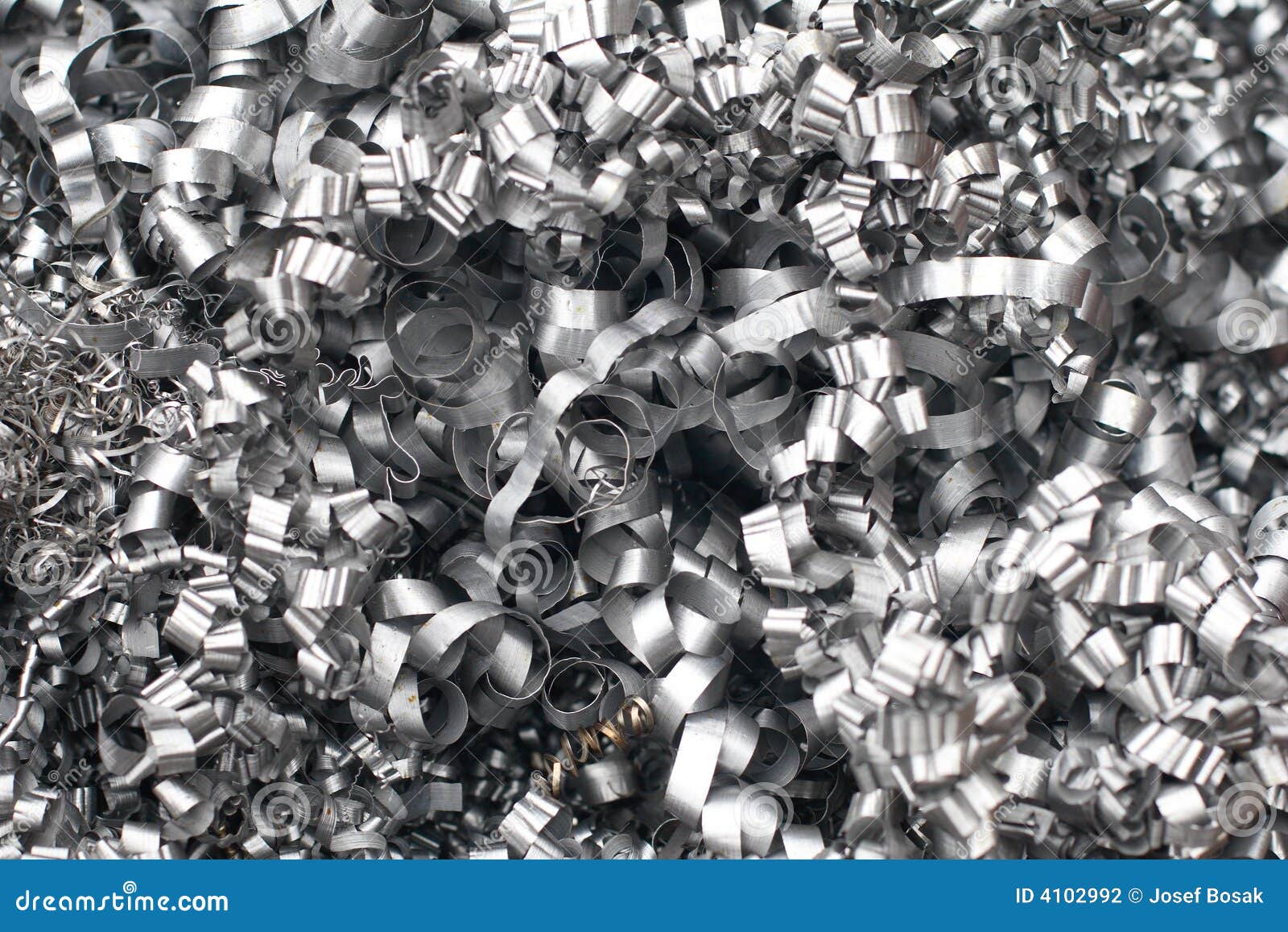 Steel swarf stock photo. Image of shiny, spiral, metal - 4102992