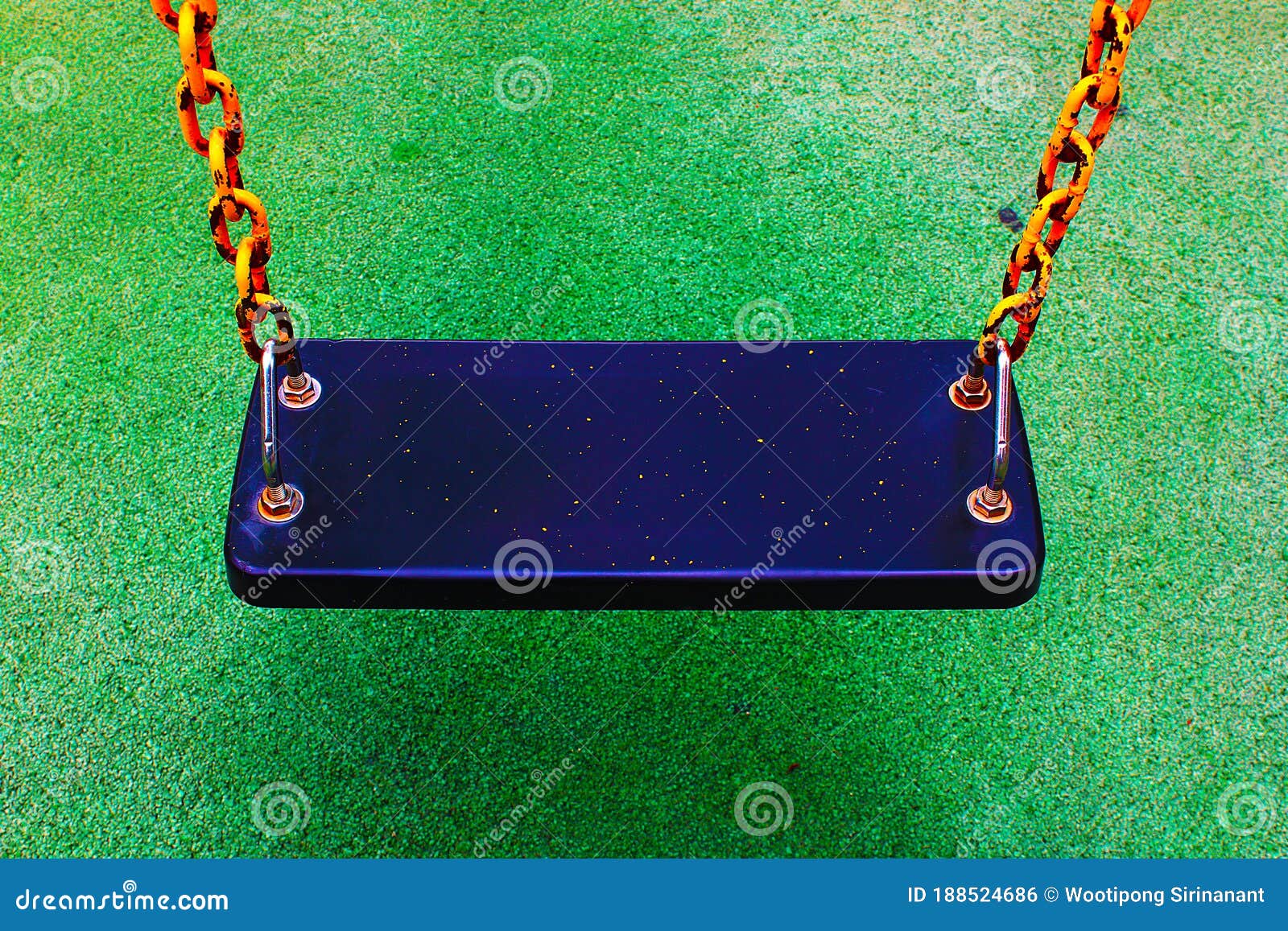 Steel Swing Chair on the Playground Stock Photo - Image of youth ...