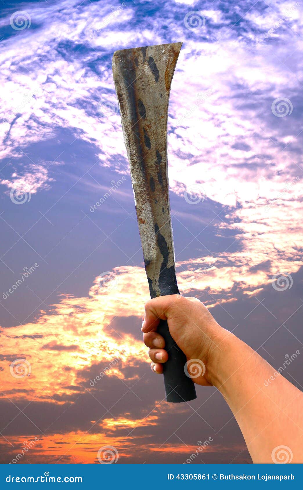 Steel Sword with Rust on Twilight Sky Stock Image - Image of dusk ...