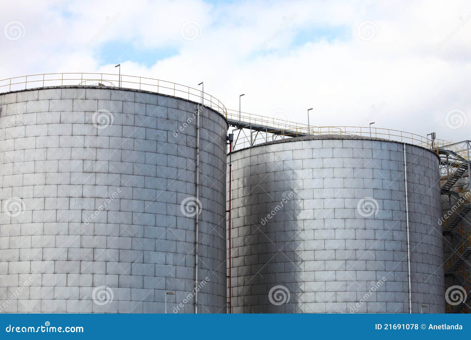 Steel tanks stock photo. Image of industry, metal, container - 21691078