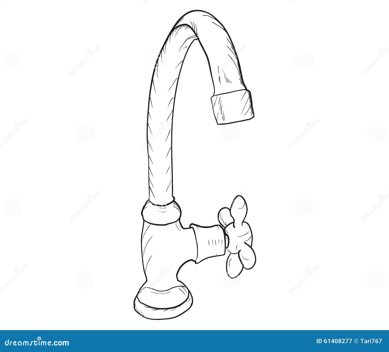 Steel Tap on White Background Stock Vector - Illustration of bathroom ...