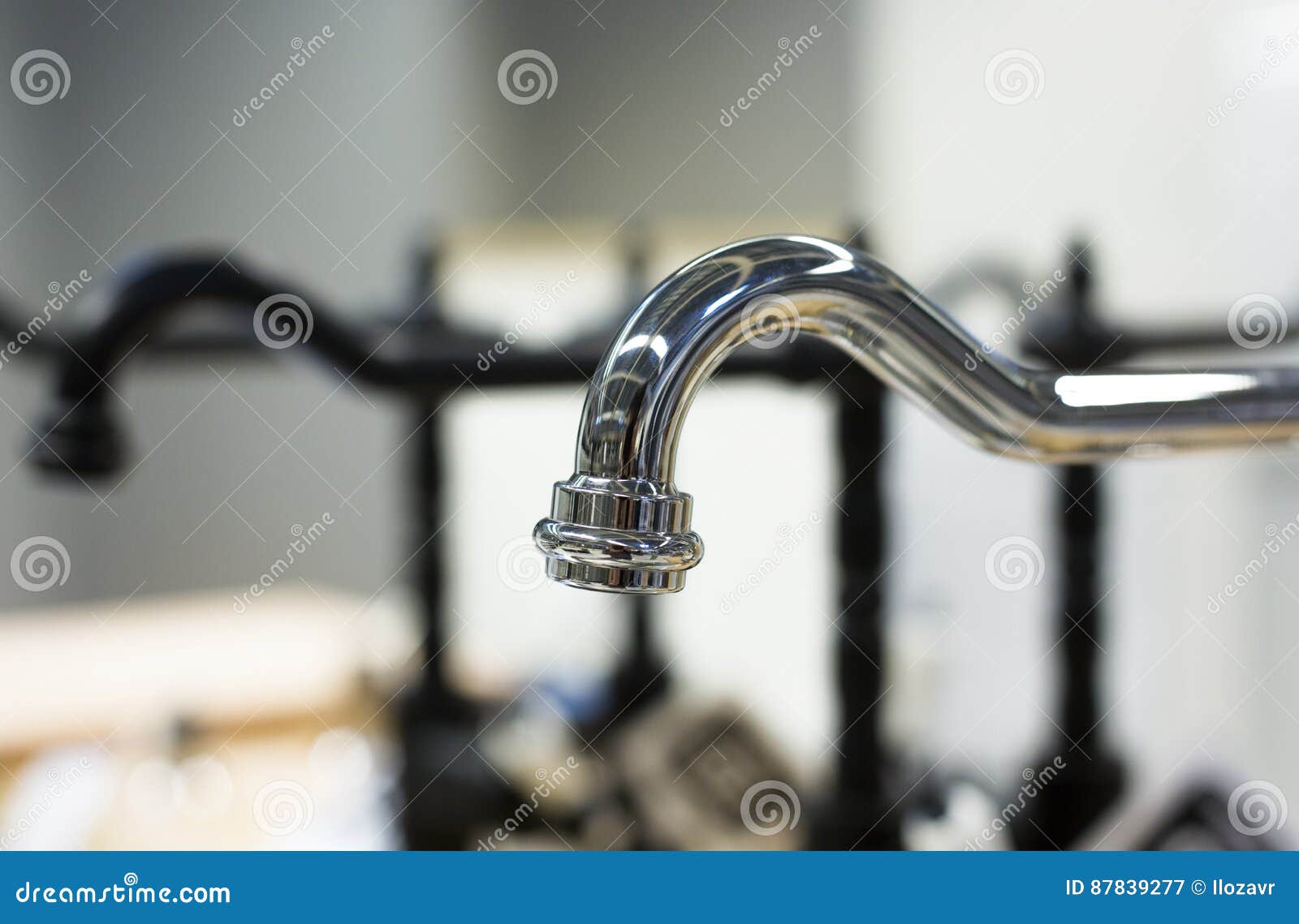 Steel Taps for the Bathroom Stock Image - Image of macro, home: 87839277