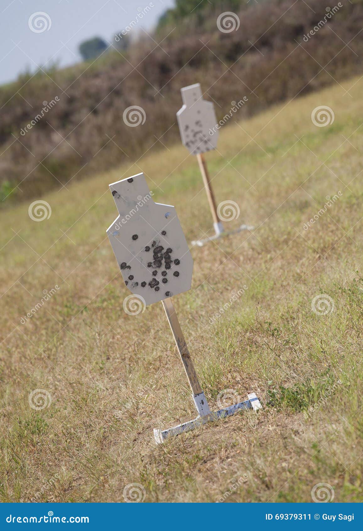Steel targets stock image. Image of metal, shoot, blue - 69379311