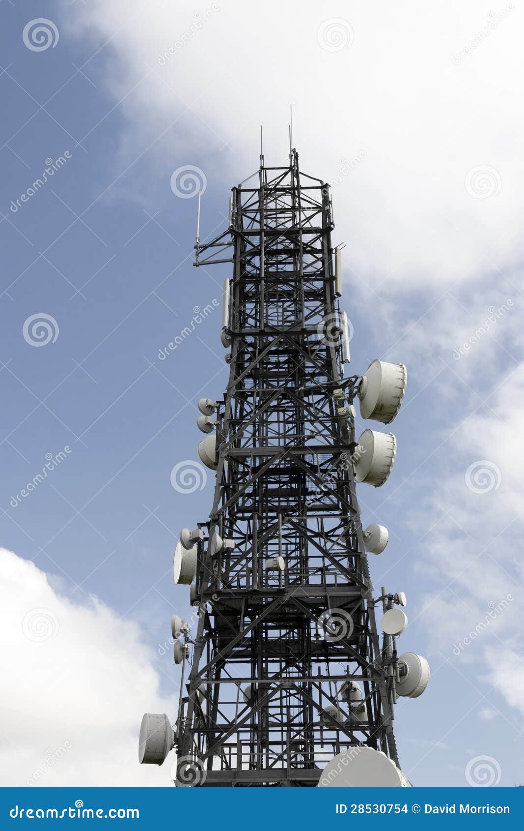Steel Telecommunication Tower Stock Photo - Image of pylon, frequency ...