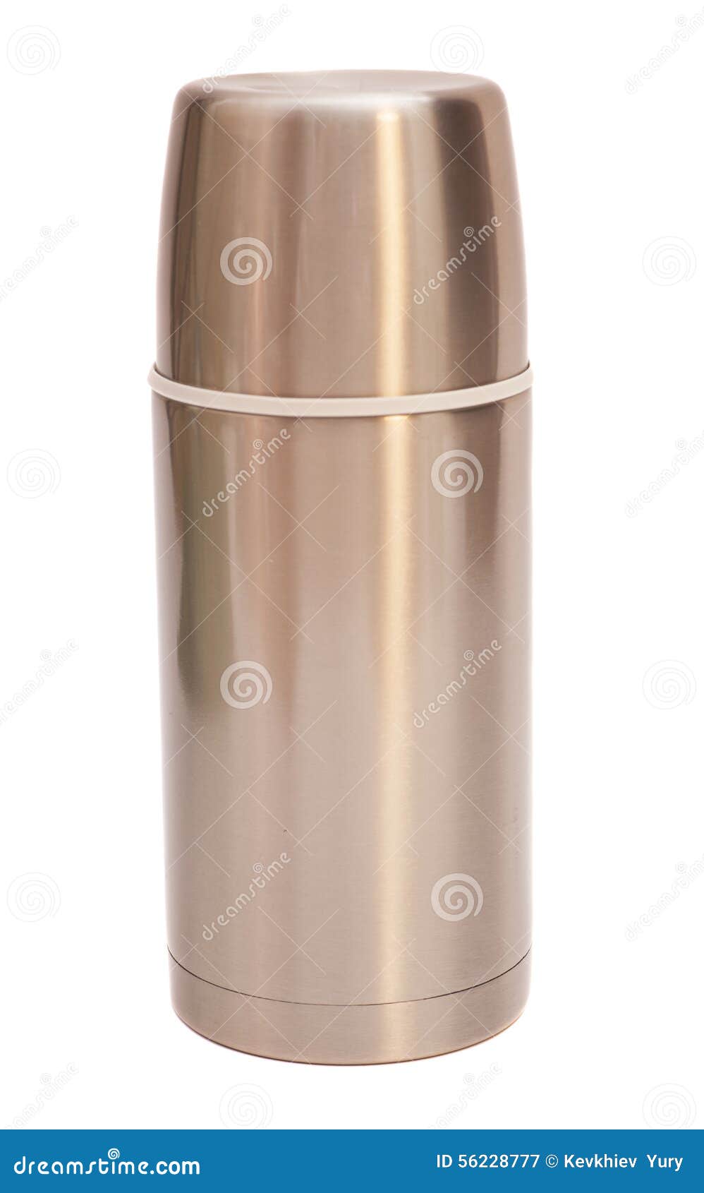 Steel thermos stock image. Image of isolated, shiny, liquid - 56228777