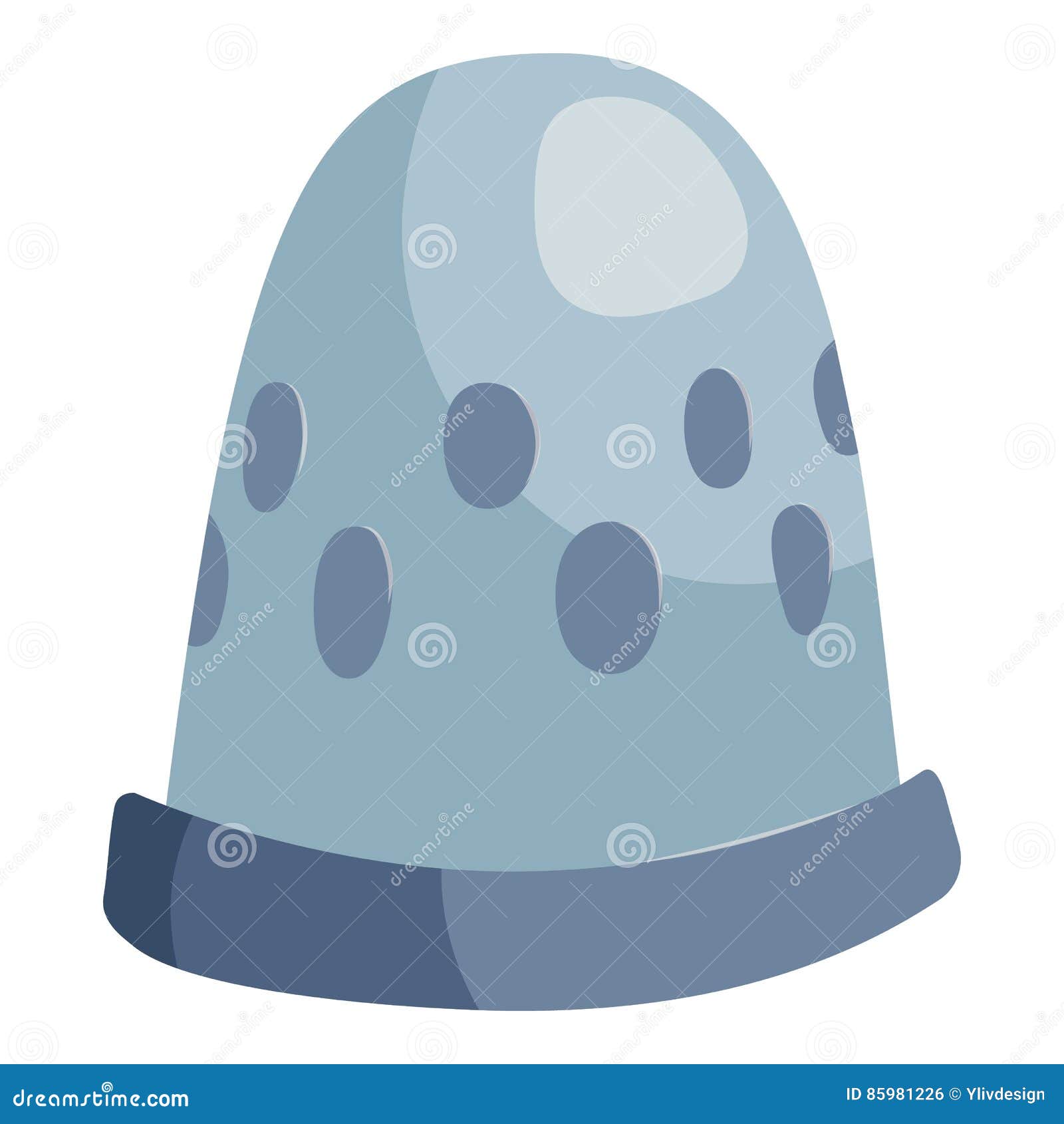 Steel Thimble Icon, Cartoon Style Stock Vector - Illustration of object ...