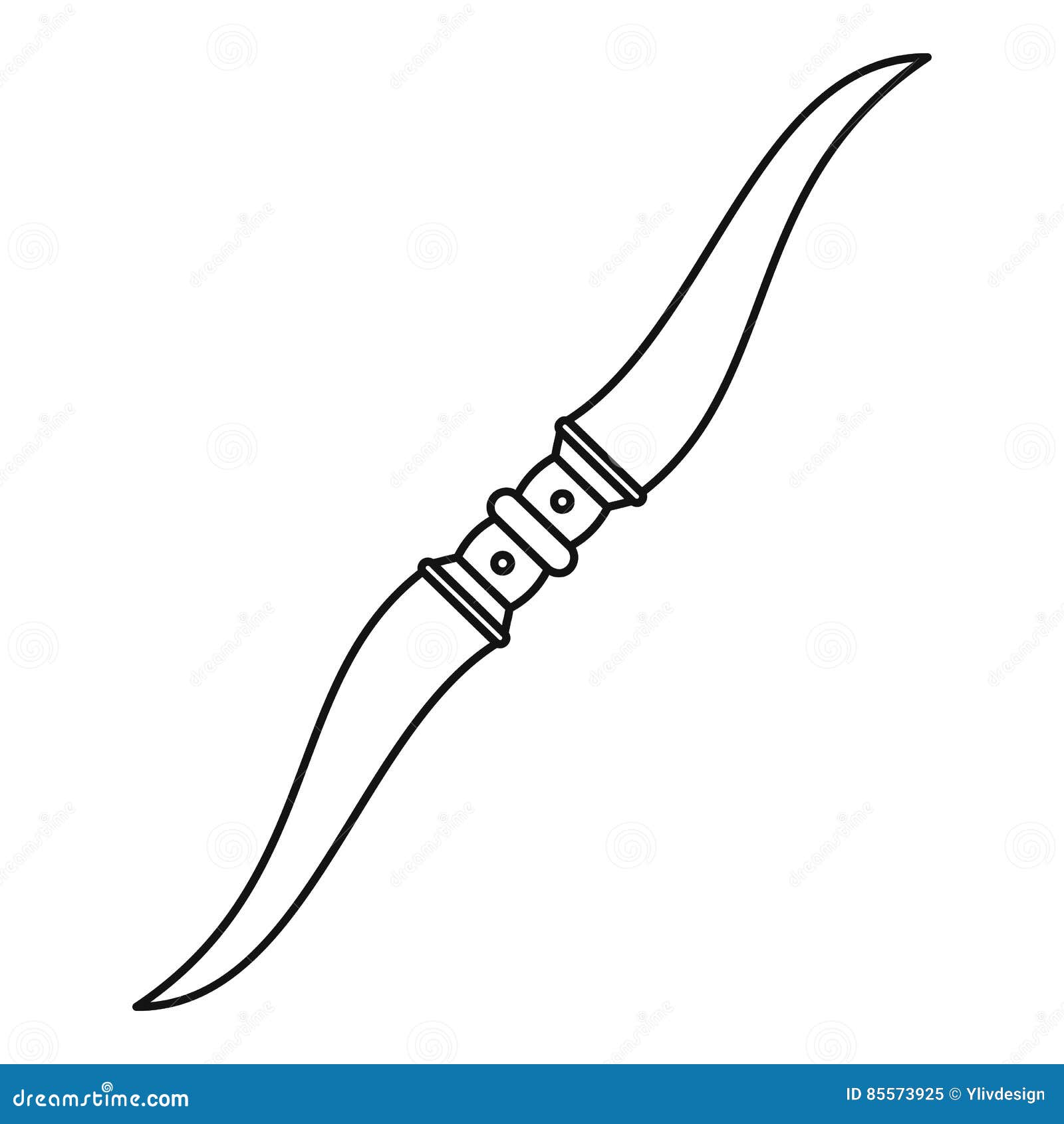 Steel Throwing Knife Icon, Outline Style Stock Vector - Illustration of ...