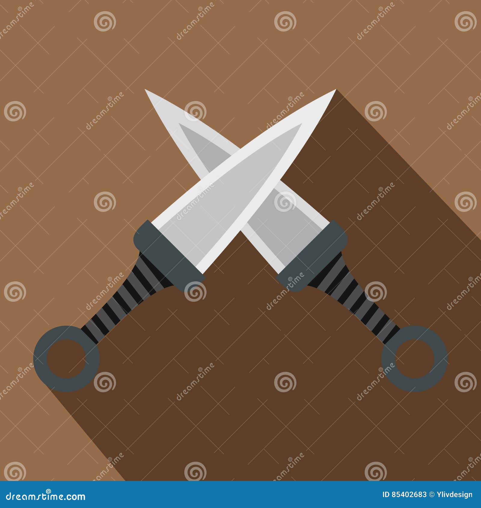 Steel Throwing Knives Icon, Flat Style Stock Vector - Illustration of ...