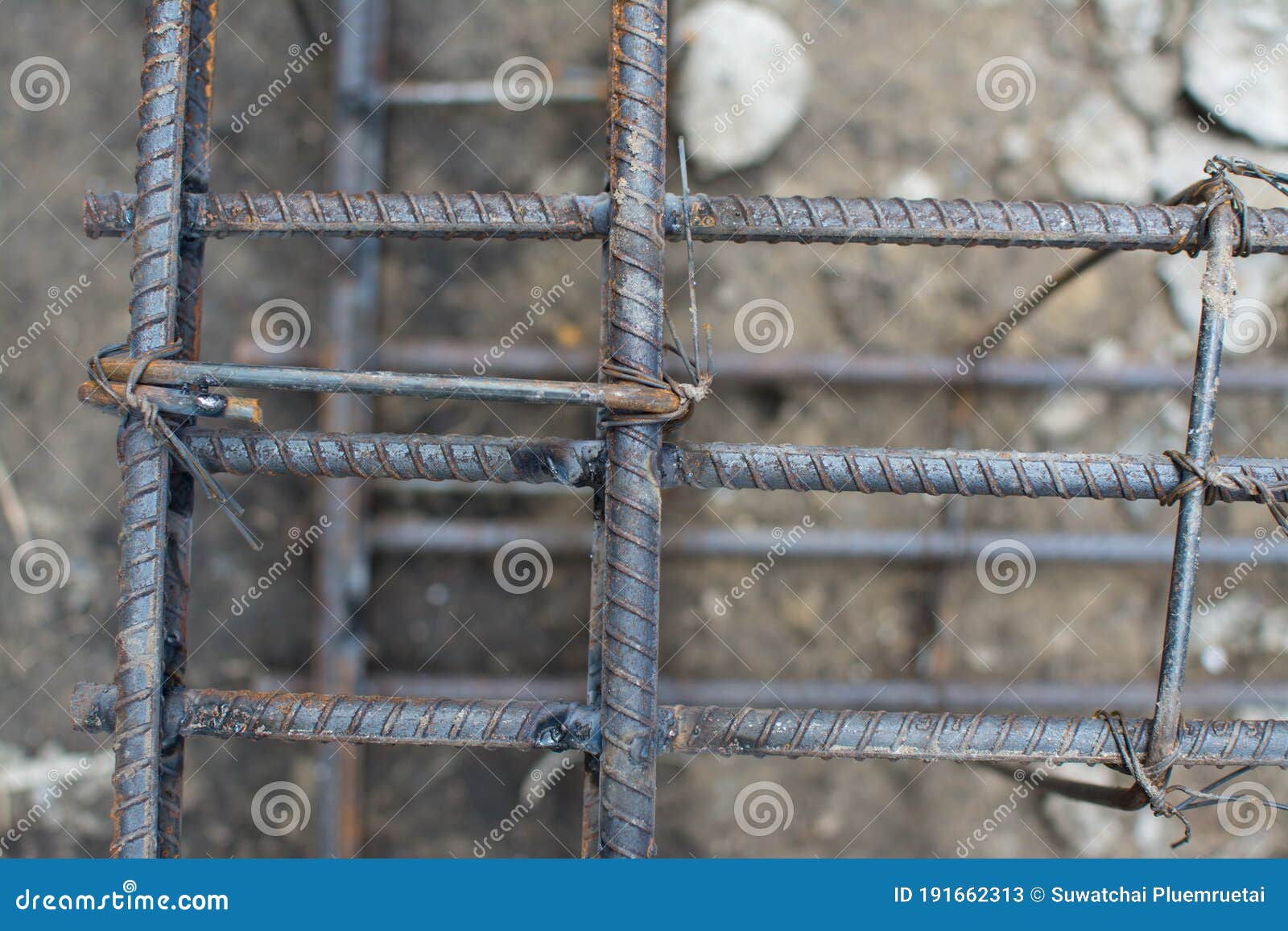 Steel Tie of Ground Beam Waiting for Concrete Work Stock Image - Image ...