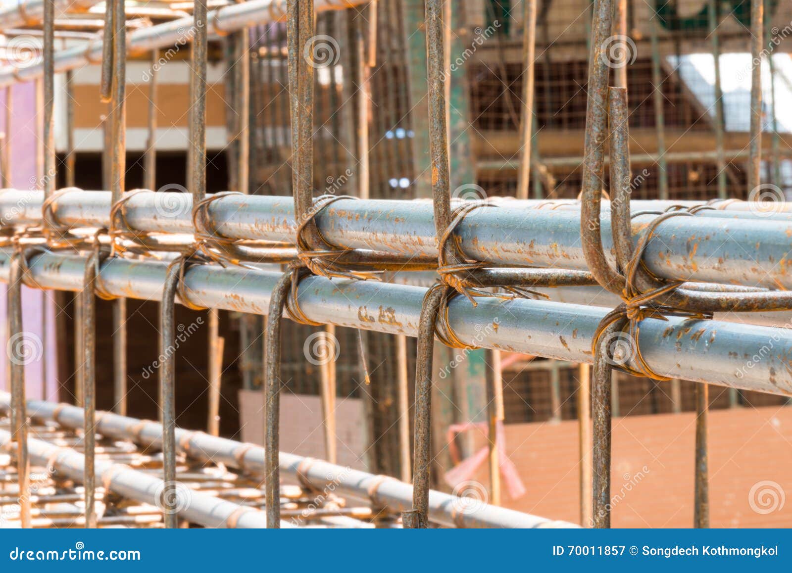 Steel tie for structure stock image. Image of industry - 70011857