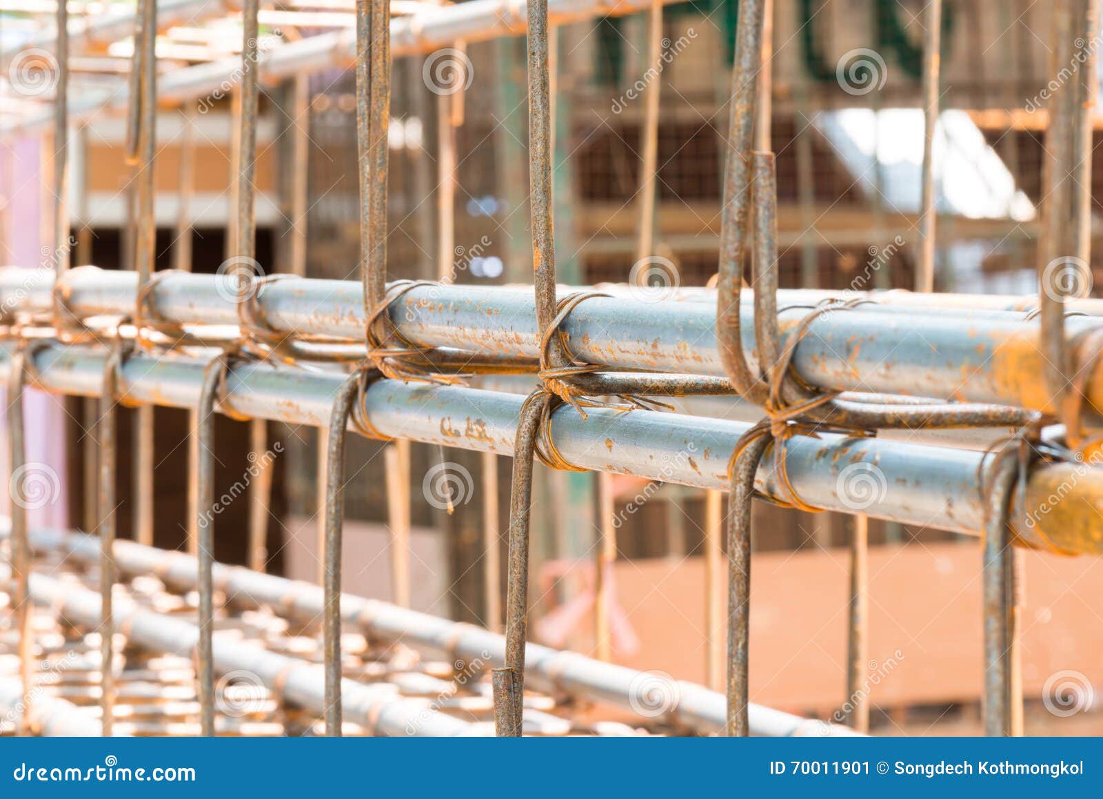 Steel tie for structure stock image. Image of concrete - 70011901