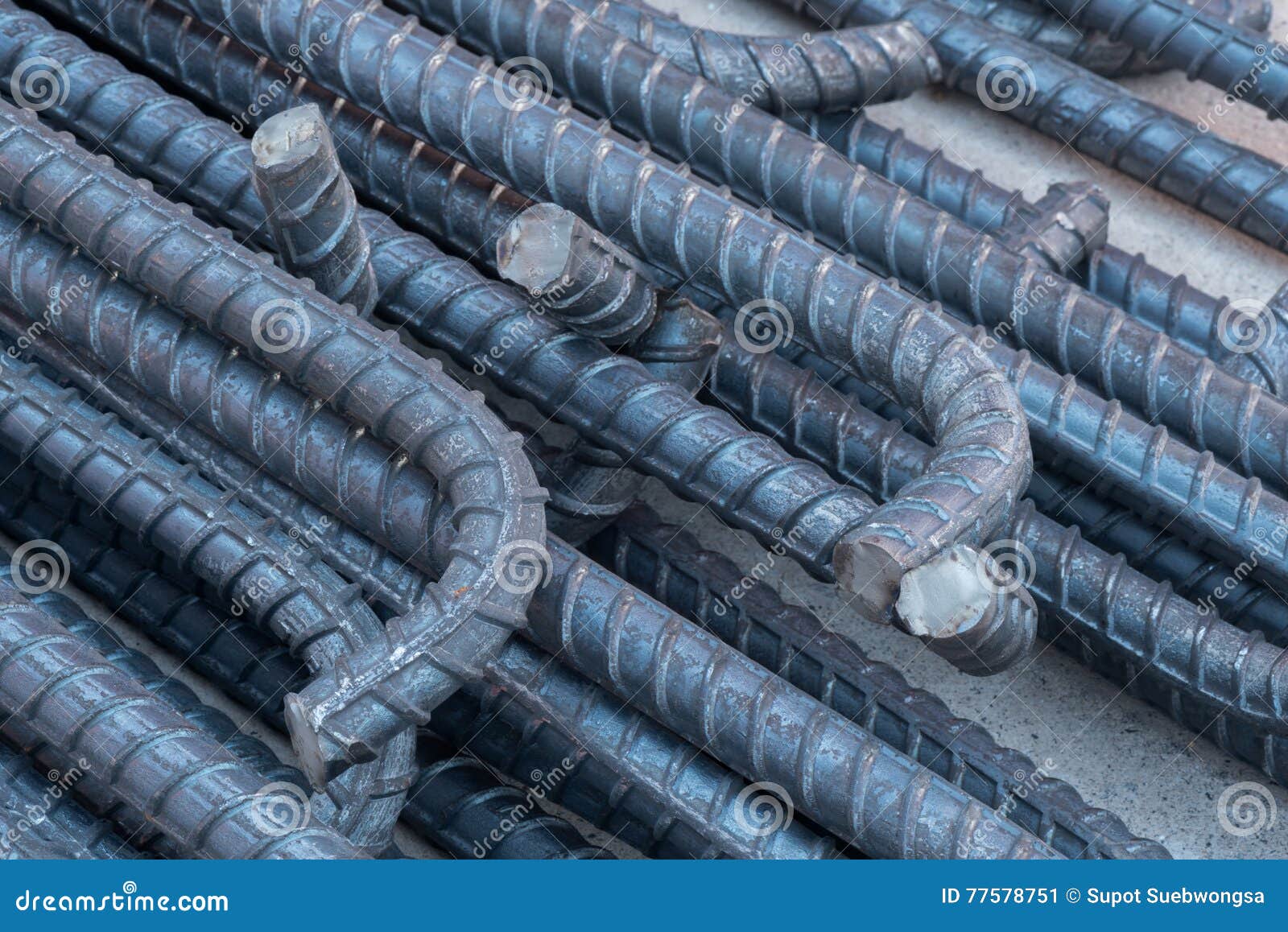 Steel tied for groundwork stock image. Image of pile - 77578751