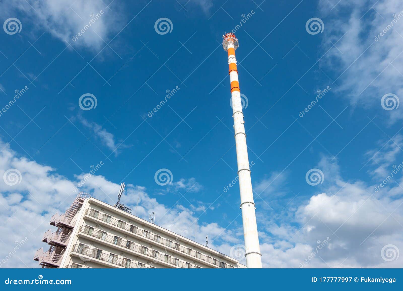 Steel tower in Japan stock image. Image of cloud, tokyo - 177777997