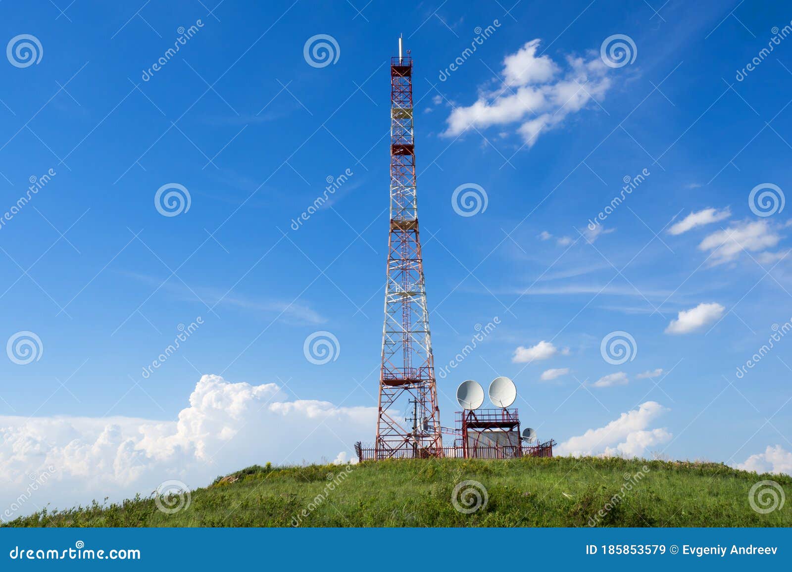 Steel Tower Repeater Cellular Mobile Communication Stock Image - Image ...
