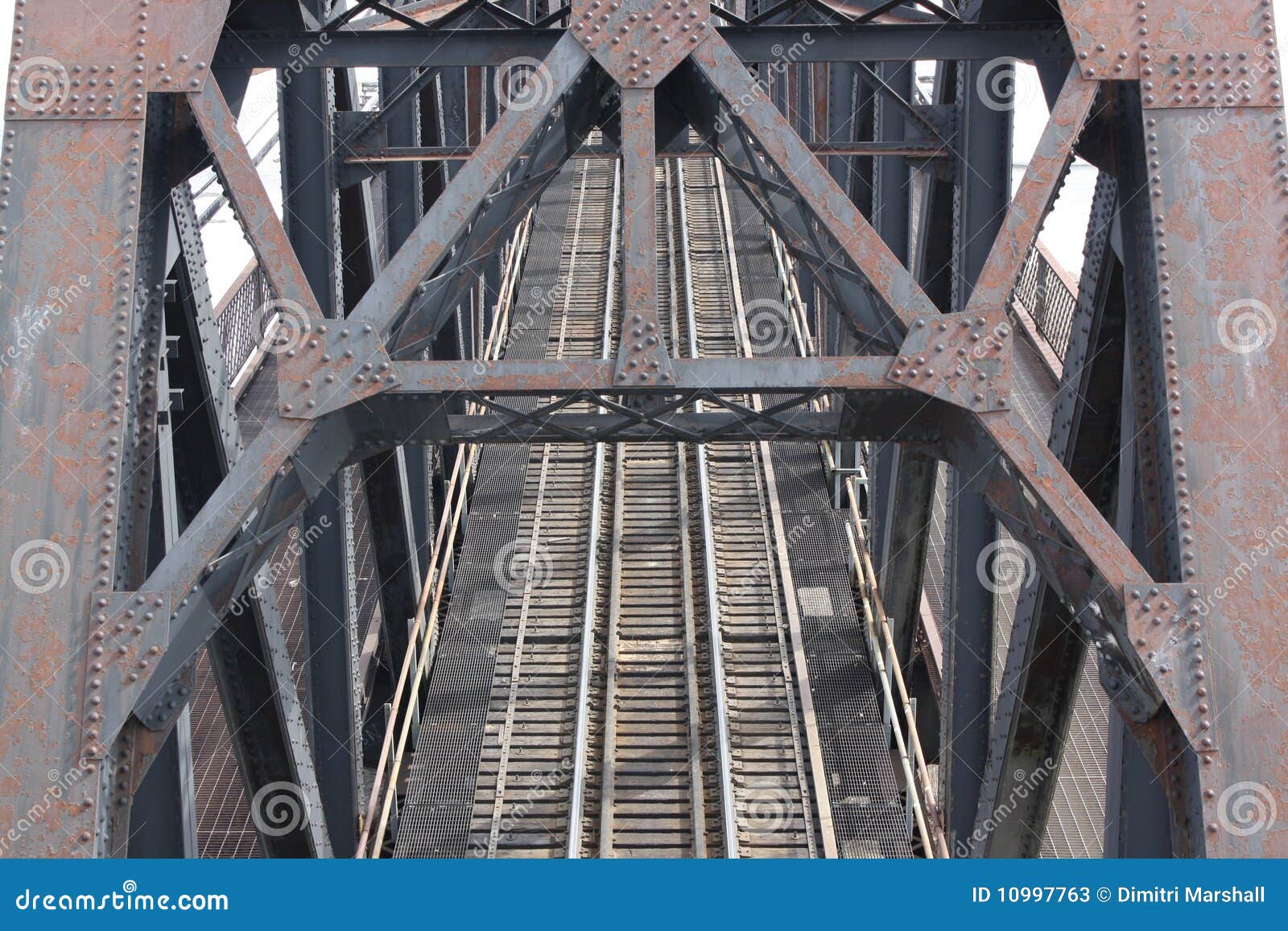 Steel Train Bridge stock image. Image of architecture - 10997763
