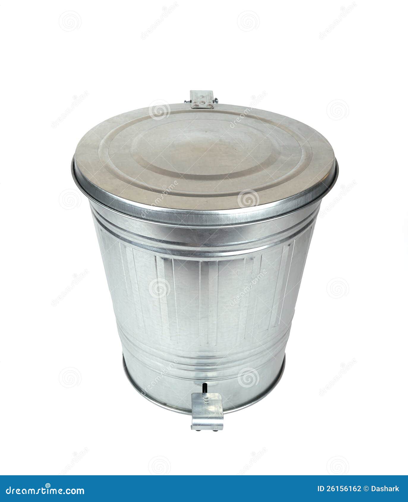 Steel trash can stock photo. Image of metallic, open - 26156162