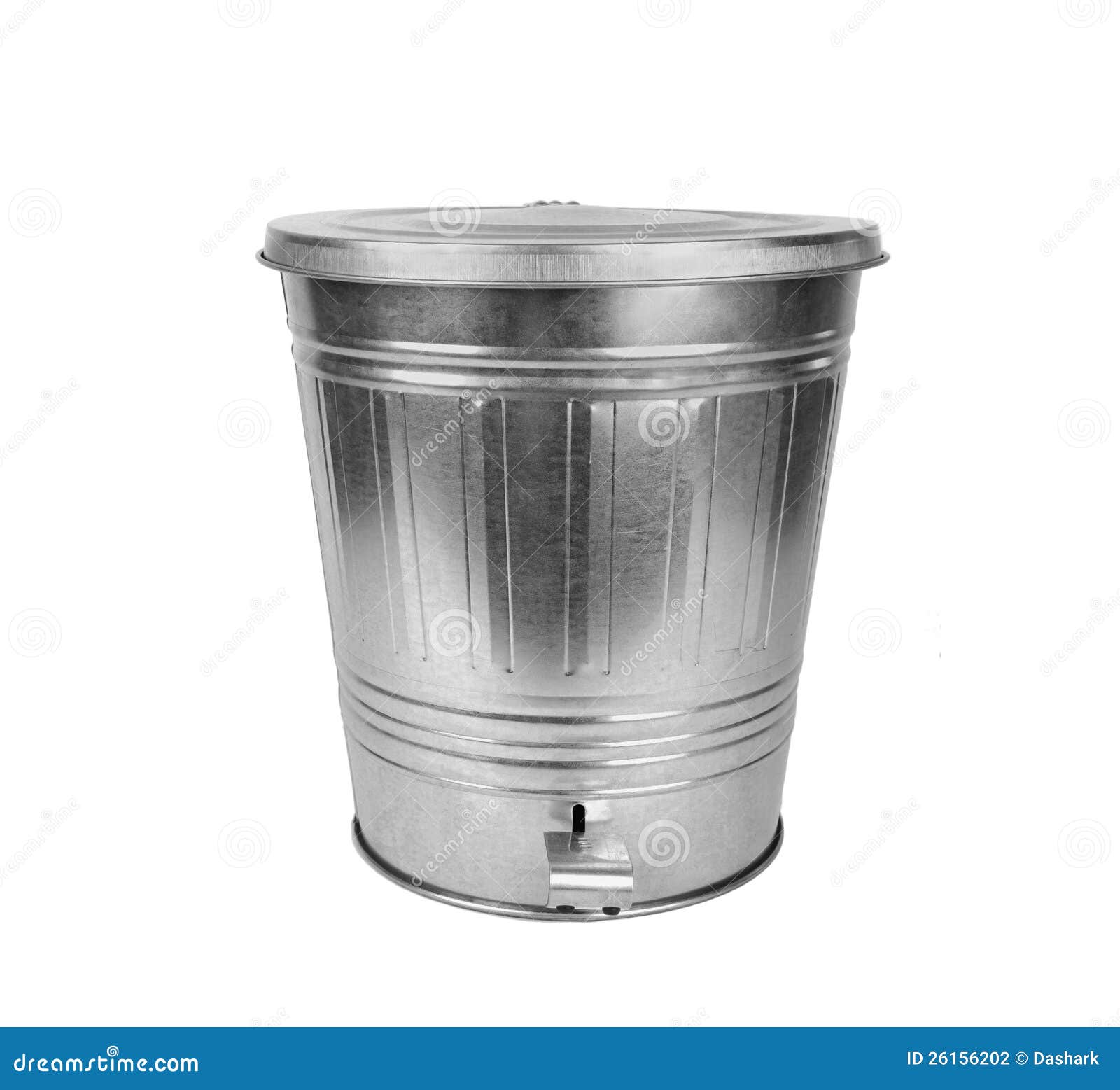 Steel trash can stock photo. Image of domestic, metallic - 26156202