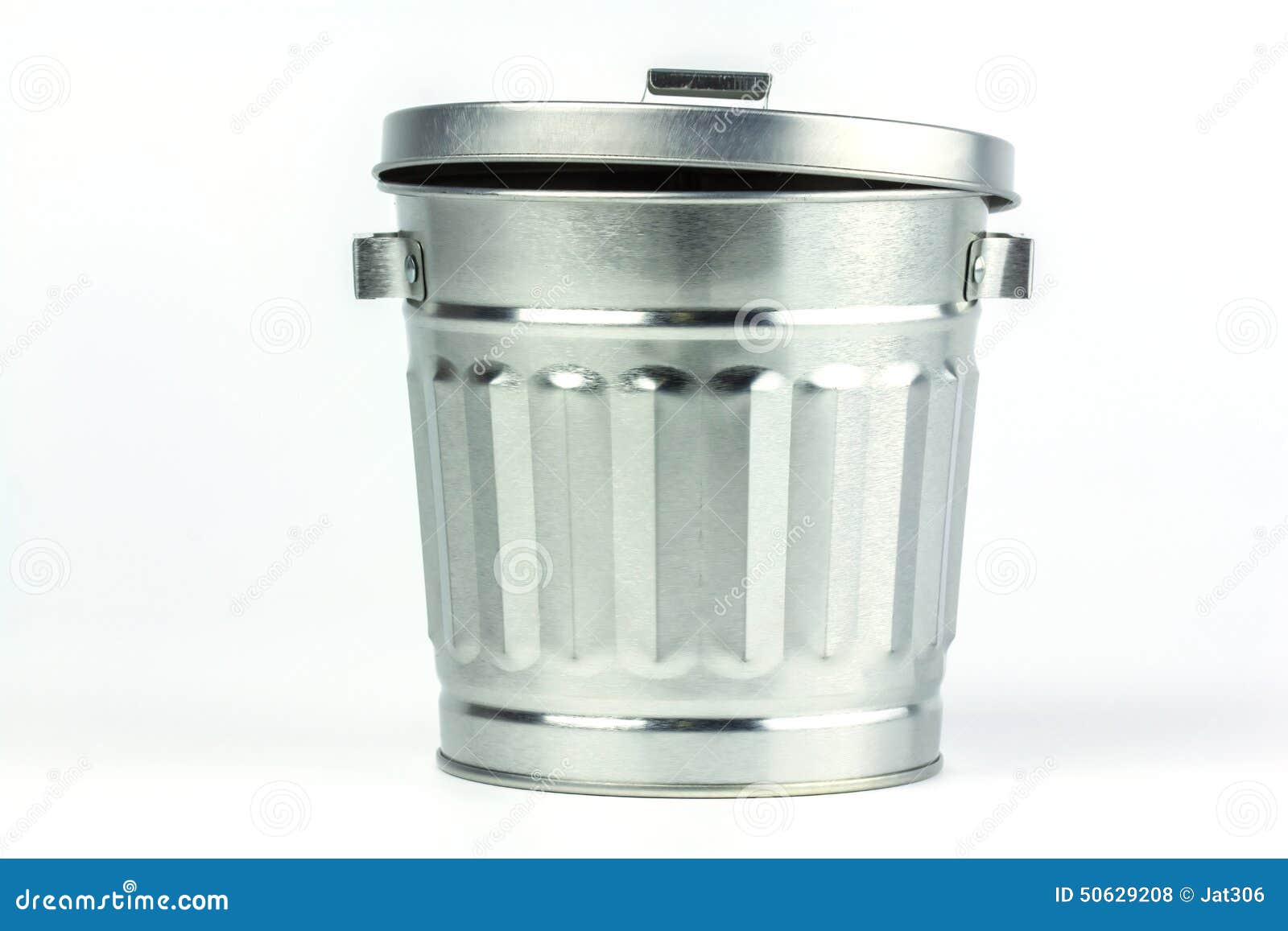 Steel trash can stock photo. Image of garbage, view, trashcan - 50629208