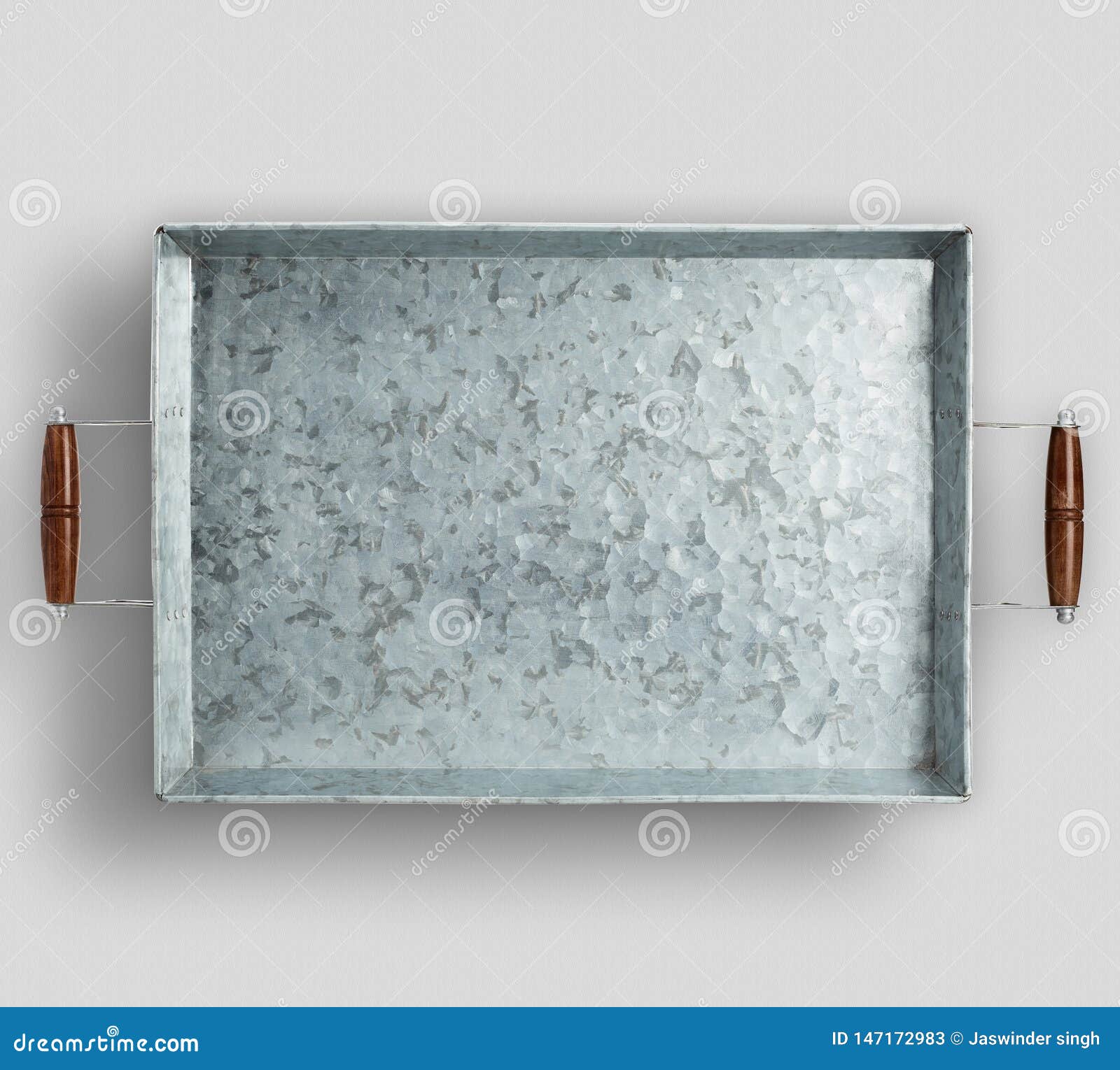 Steel Tray Pure Tray with White Background Stock Image - Image of ...