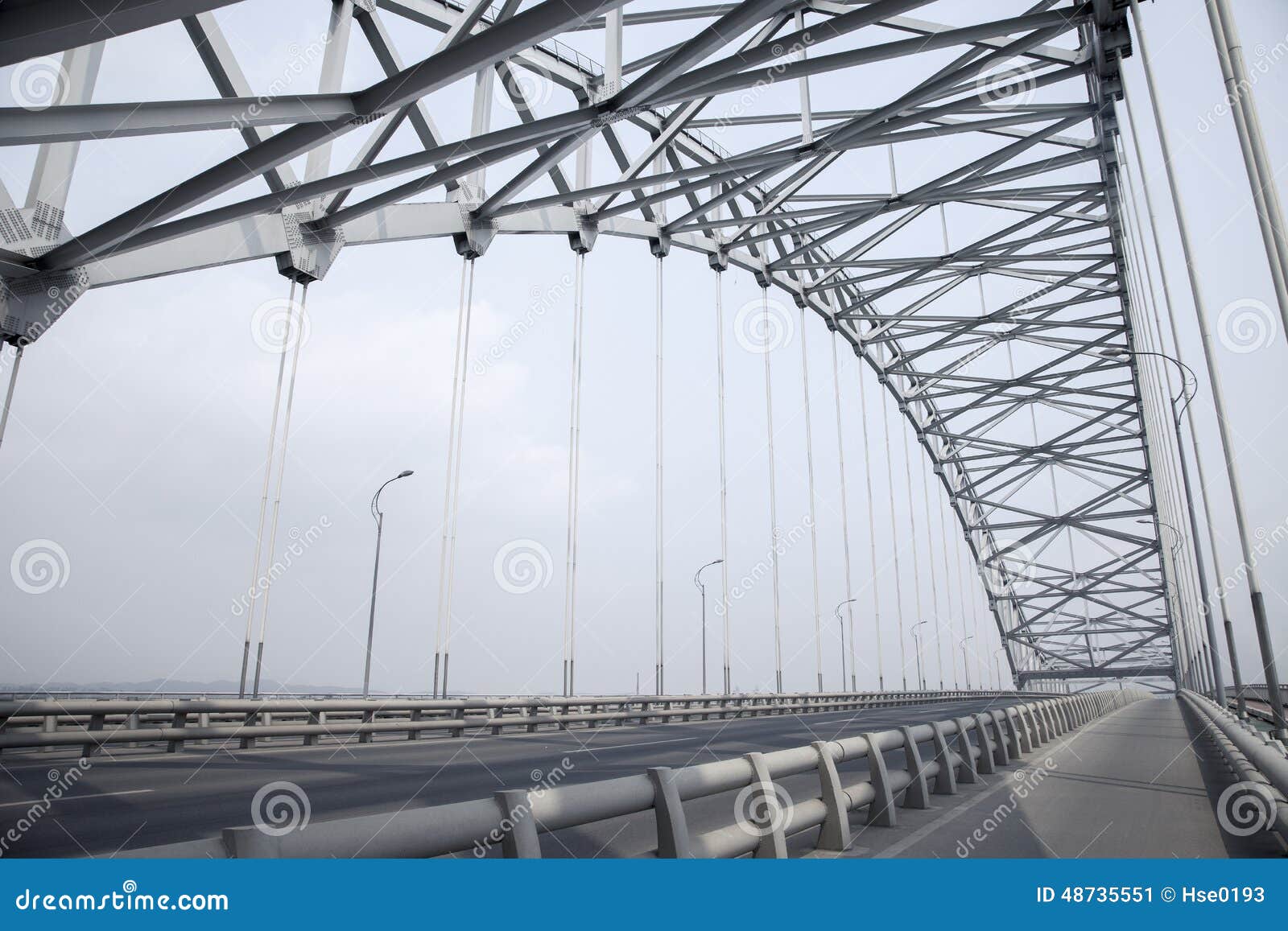 Steel truss arch bridge stock image. Image of transportation - 48735551