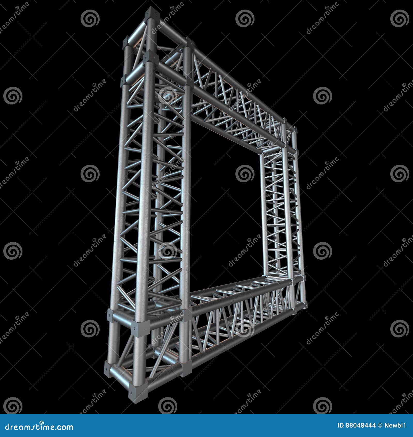 Steel truss girder element stock illustration. Illustration of metal ...