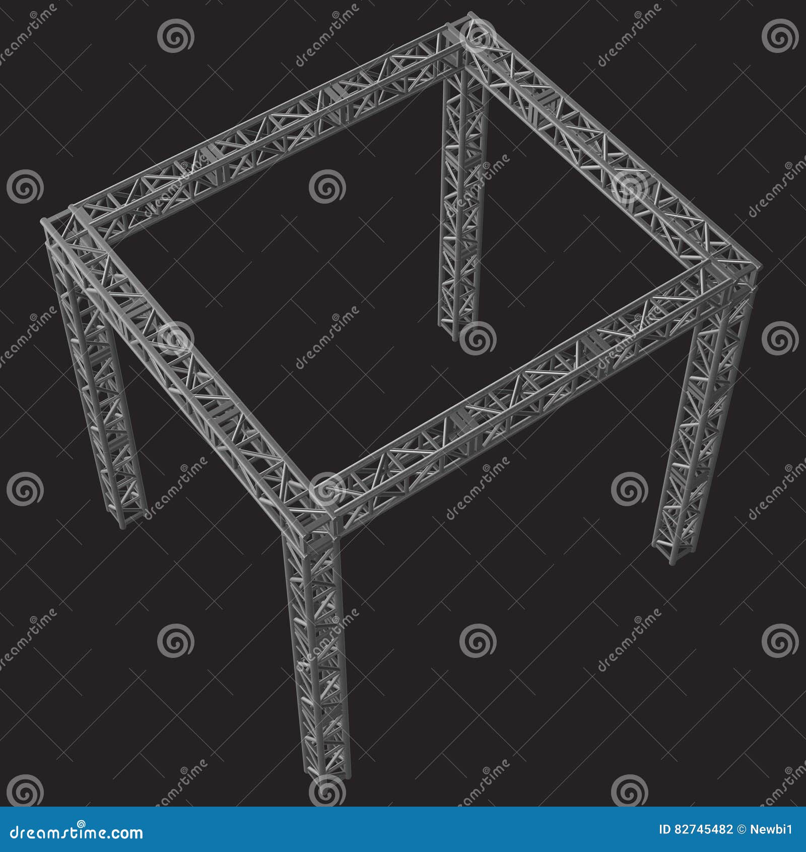 Steel Truss Girder Rooftop Construction Stock Illustration ...