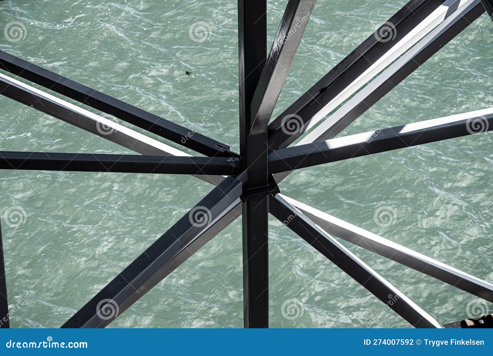 Steel Trusses Meeting in a Star Formation.. Stock Photo - Image of ...