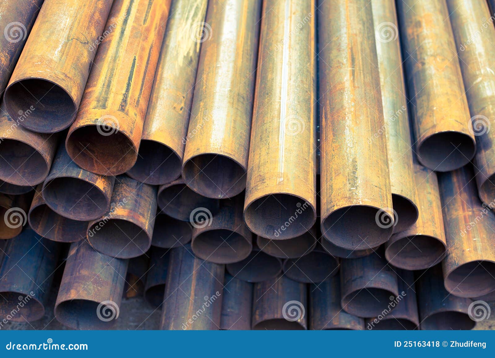 Steel tubes stock photo. Image of tube, iron, stack, horizontal - 25163418