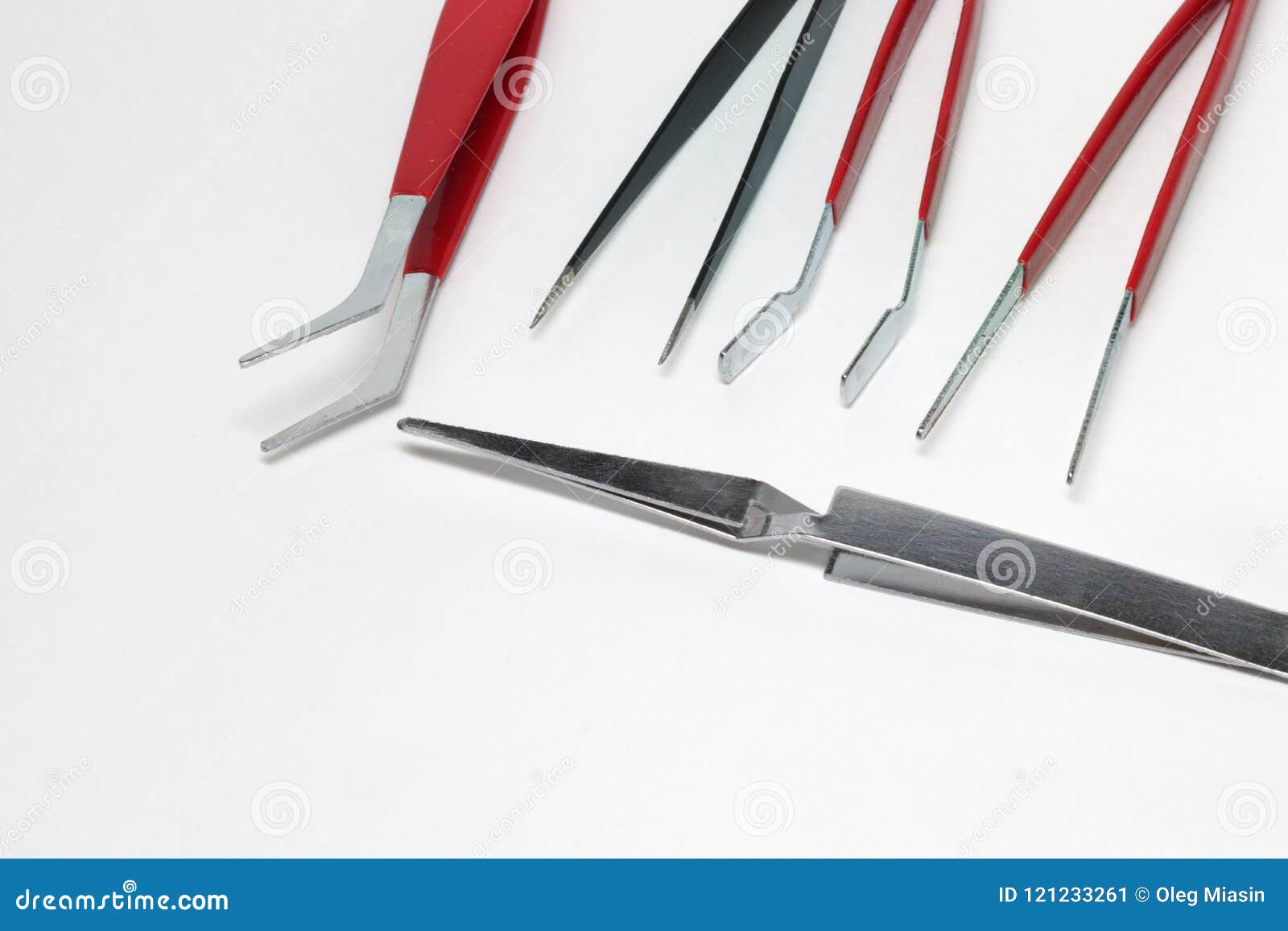 Steel Tweezers for Precision Electronics Repairing Stock Image - Image ...