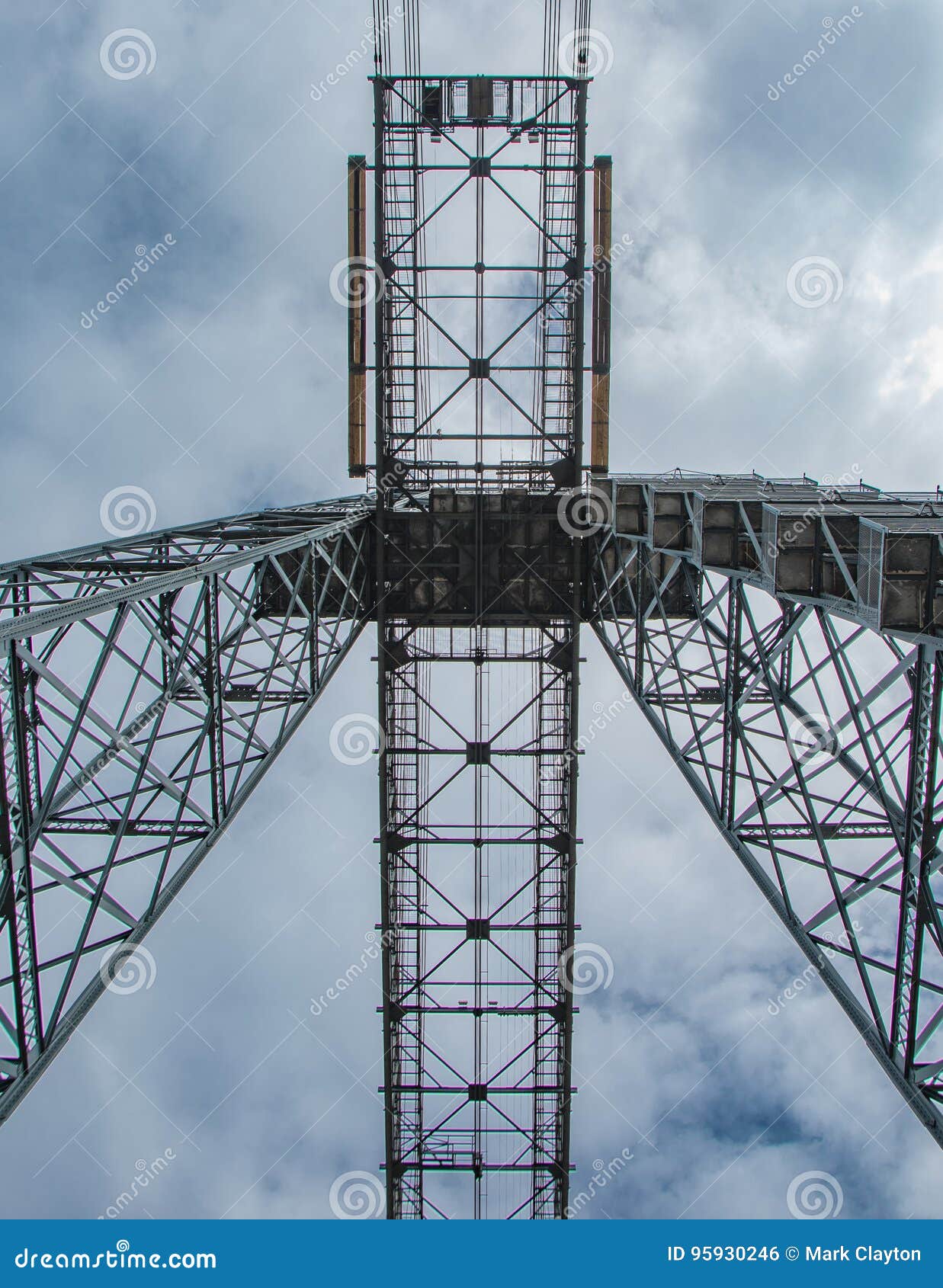 Steel uprights for bridge stock photo. Image of framework - 95930246