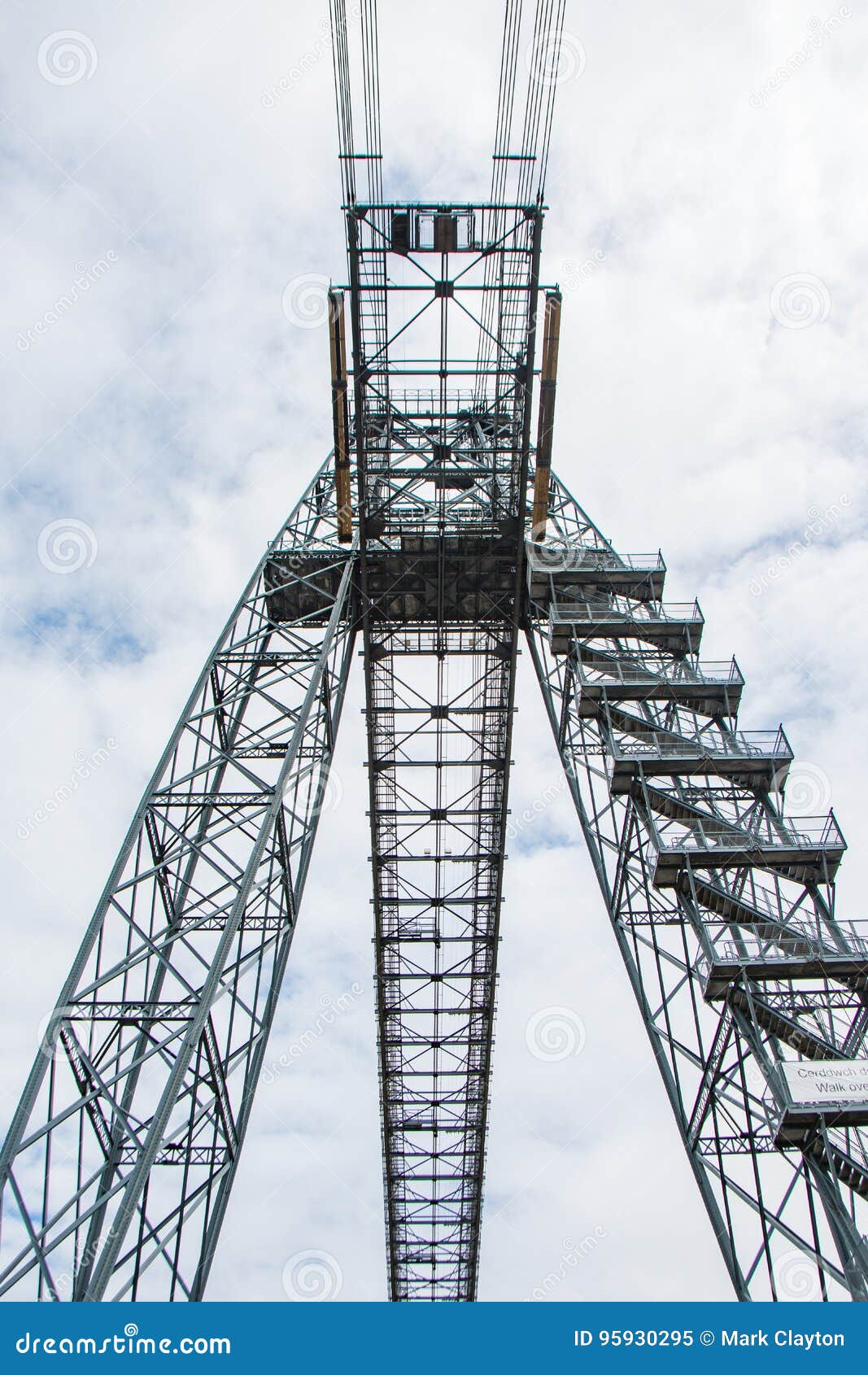 Steel uprights for bridge stock image. Image of industry - 95930295