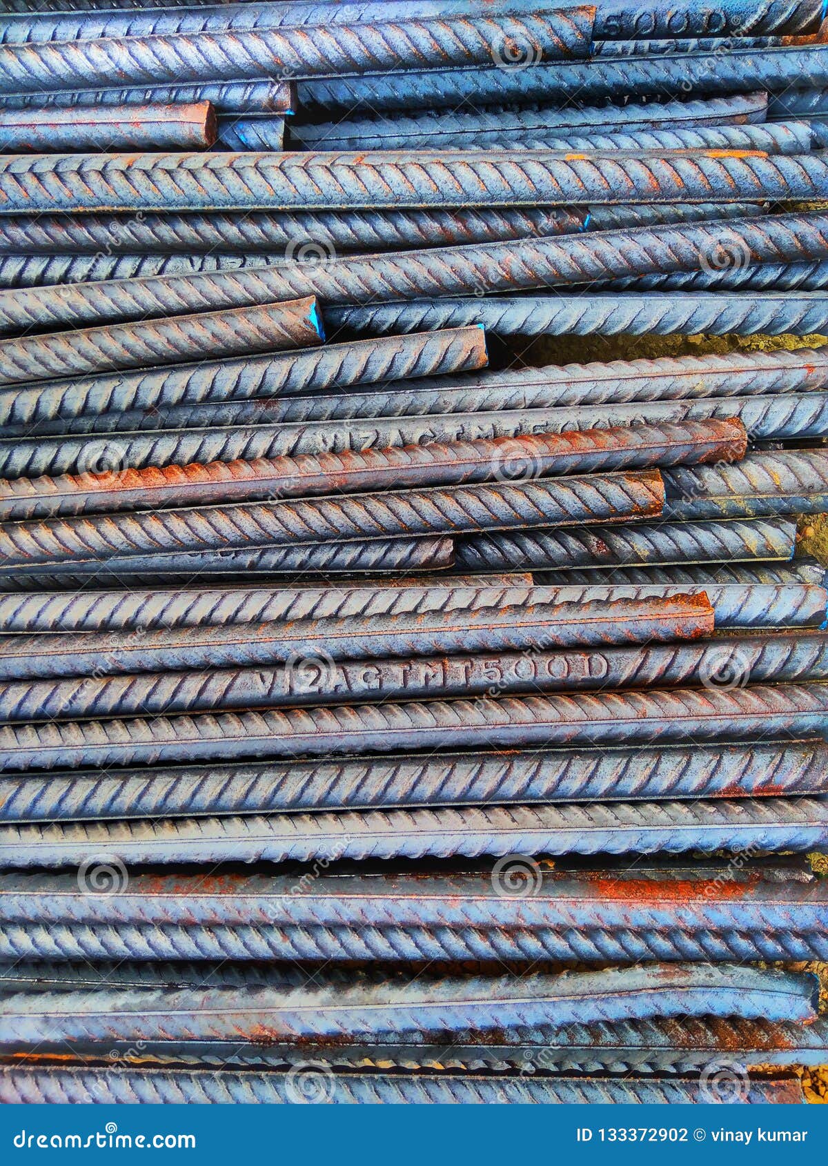 Steels bar stock photo. Image of works, work, construction - 133372902
