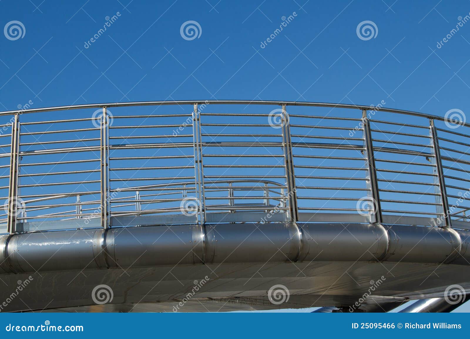 Steel walkway. stock photo. Image of structure, railings - 25095466