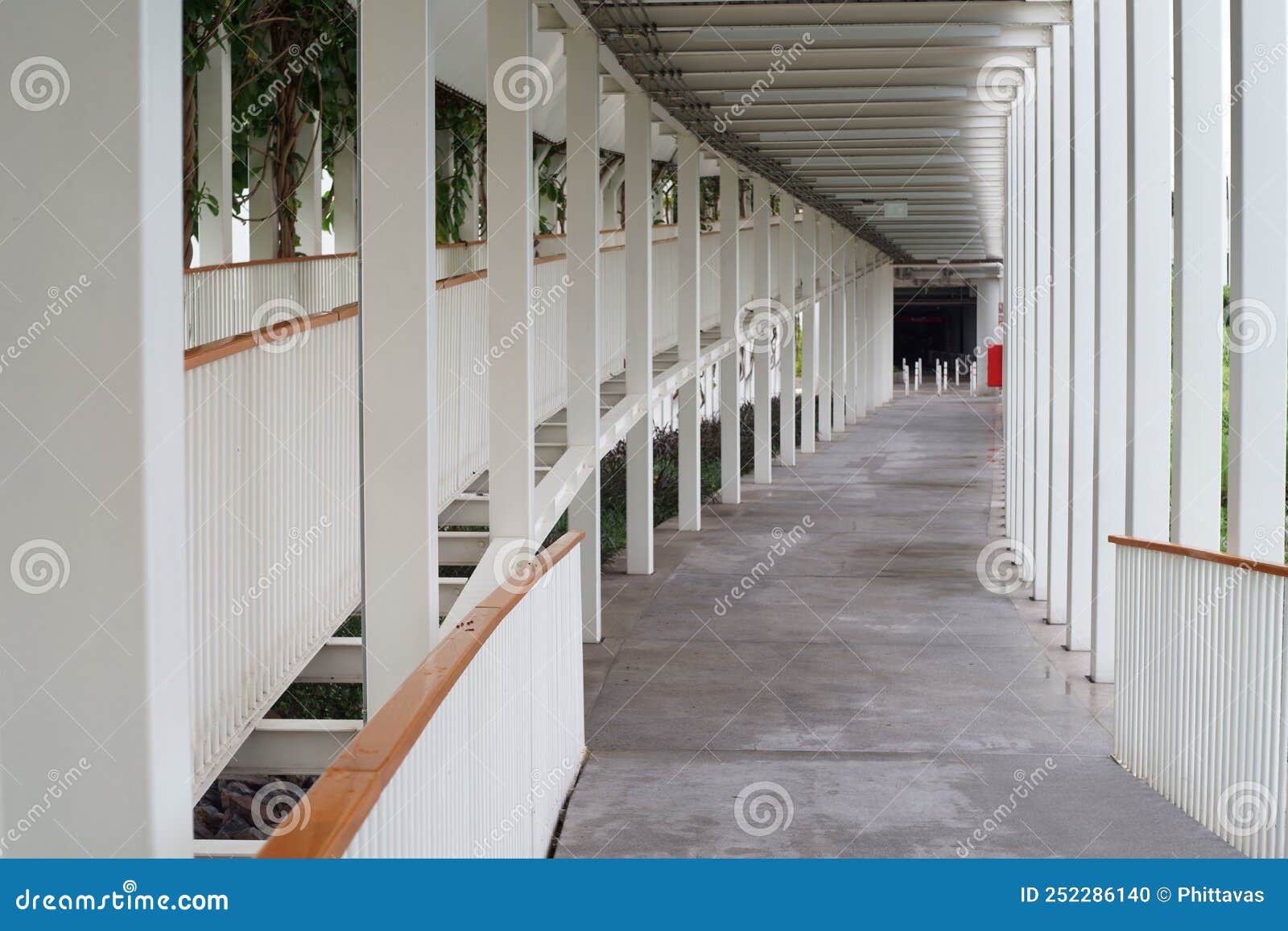 Steel Walkway Architecture Design Stock Photo - Image of walkway ...