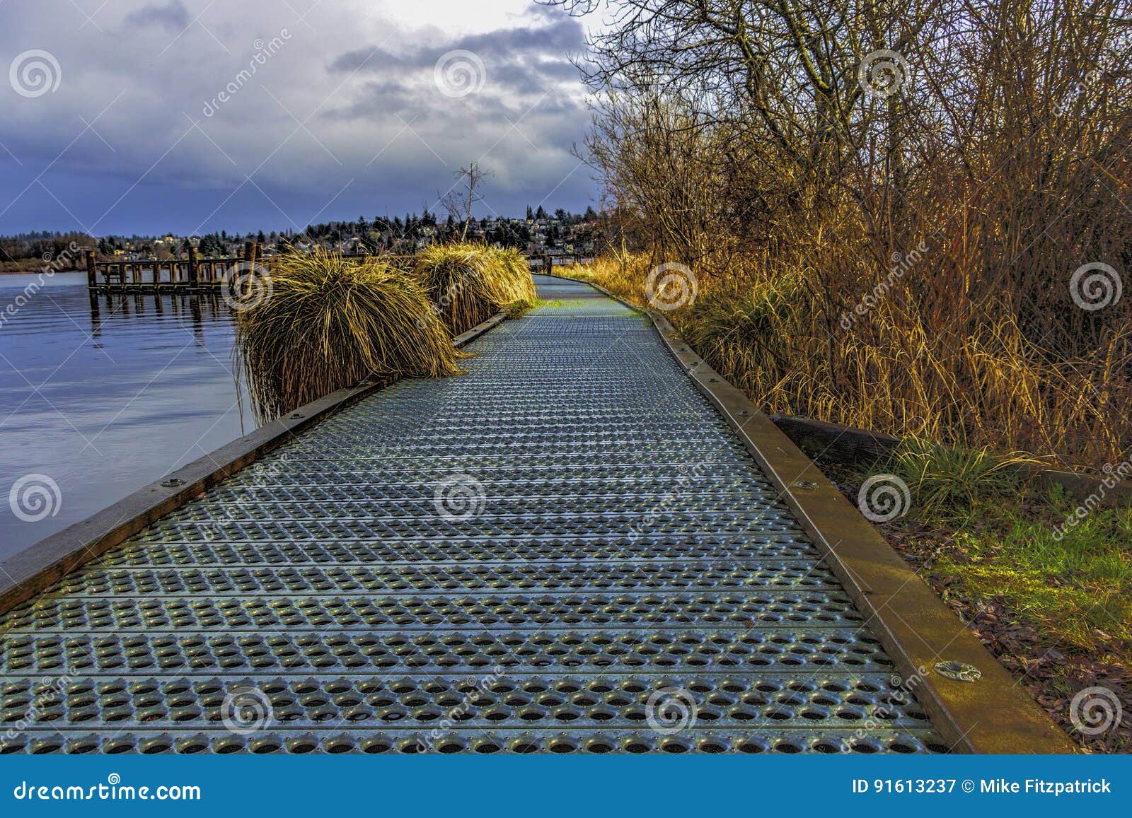 Drainage Of The Path By Means Of A Gutter Under Which Water Flows. The ...