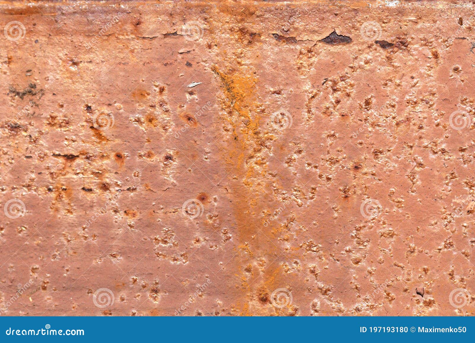 Steel Wall Sprayed Red Rust Spots. Iron Surface Rust Stock Photo ...