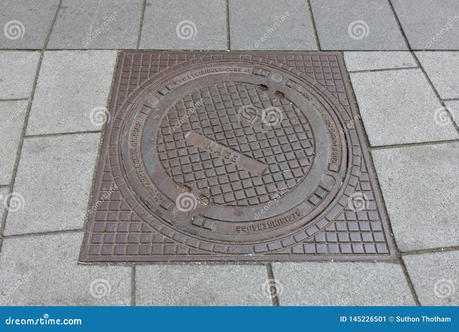 Steel water gully editorial photo. Image of cover, detail - 145226501