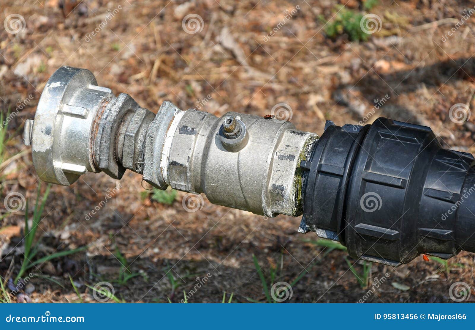 Steel water pipe stock photo. Image of selective, plastic - 95813456