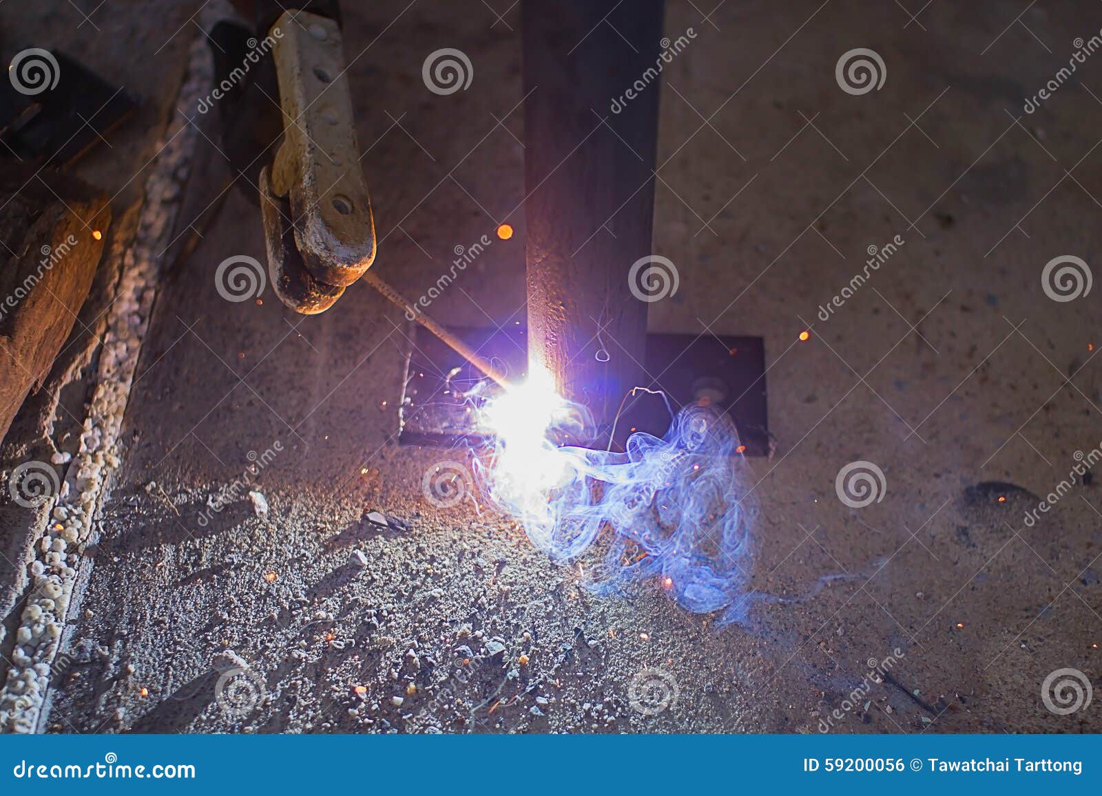Steel welding close up stock photo. Image of metal, dark - 59200056