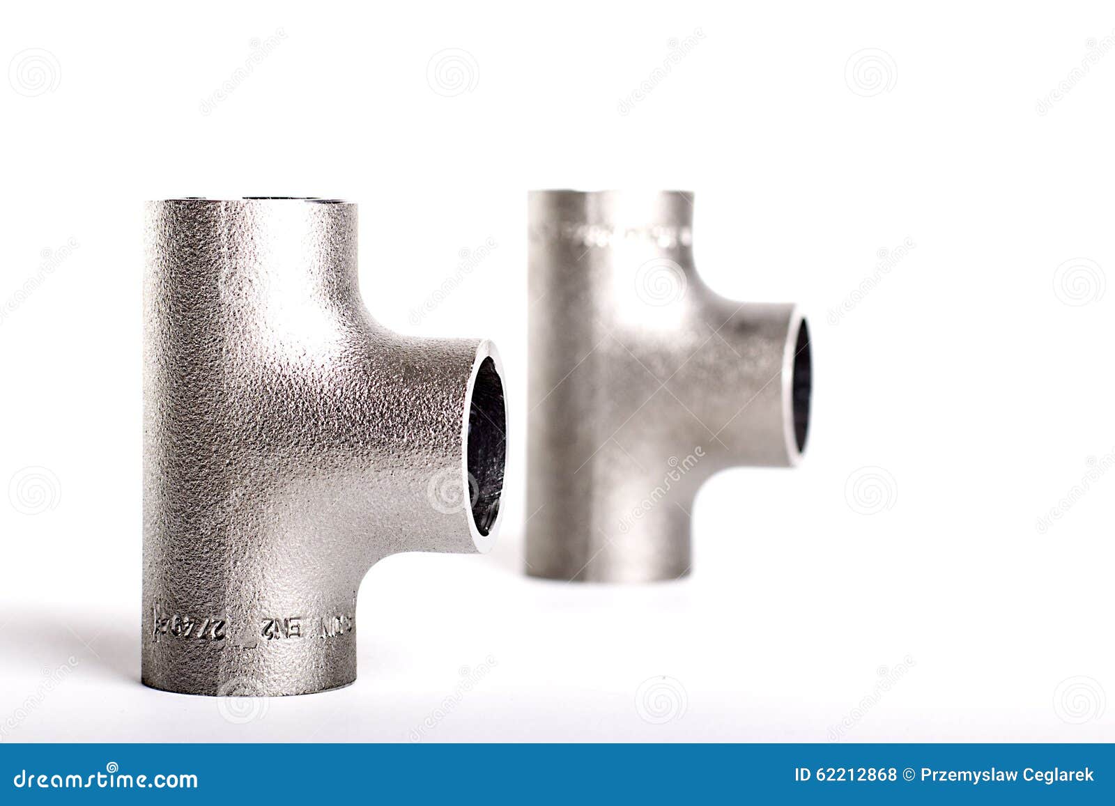 Steel welding tee stock photo. Image of elbow, connector - 62212868