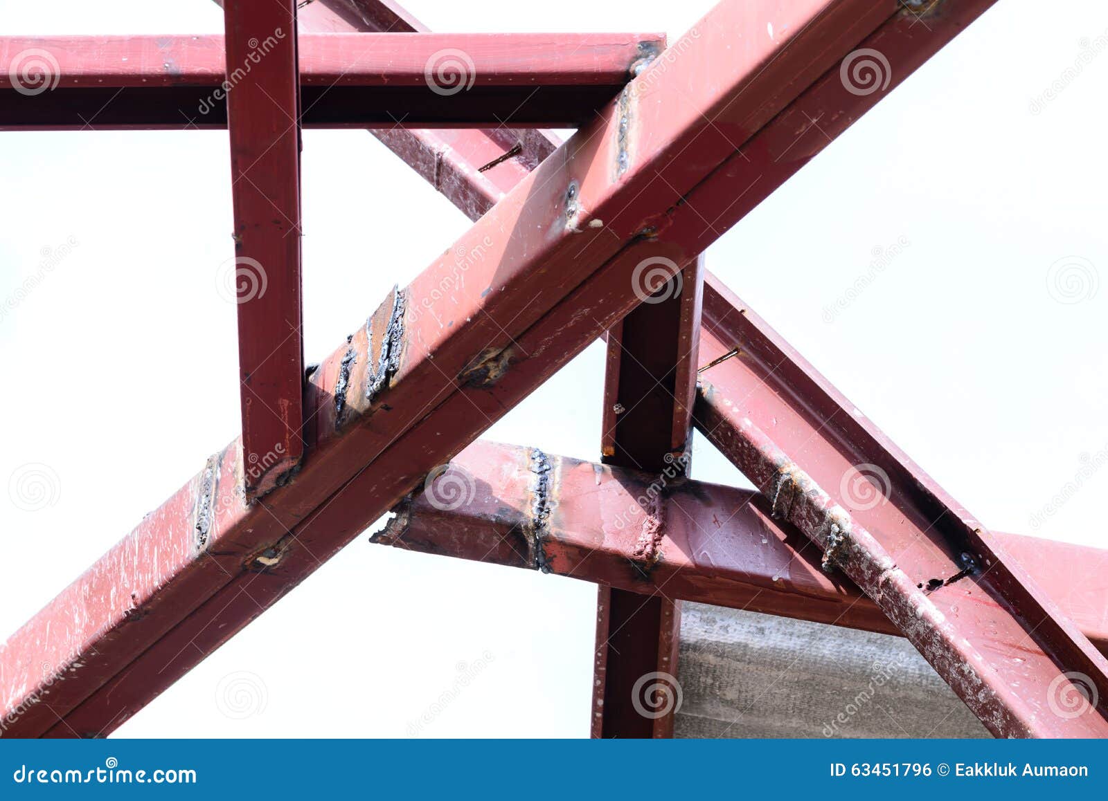 Steel Welding To Use for Building Structure Stock Photo - Image of work ...