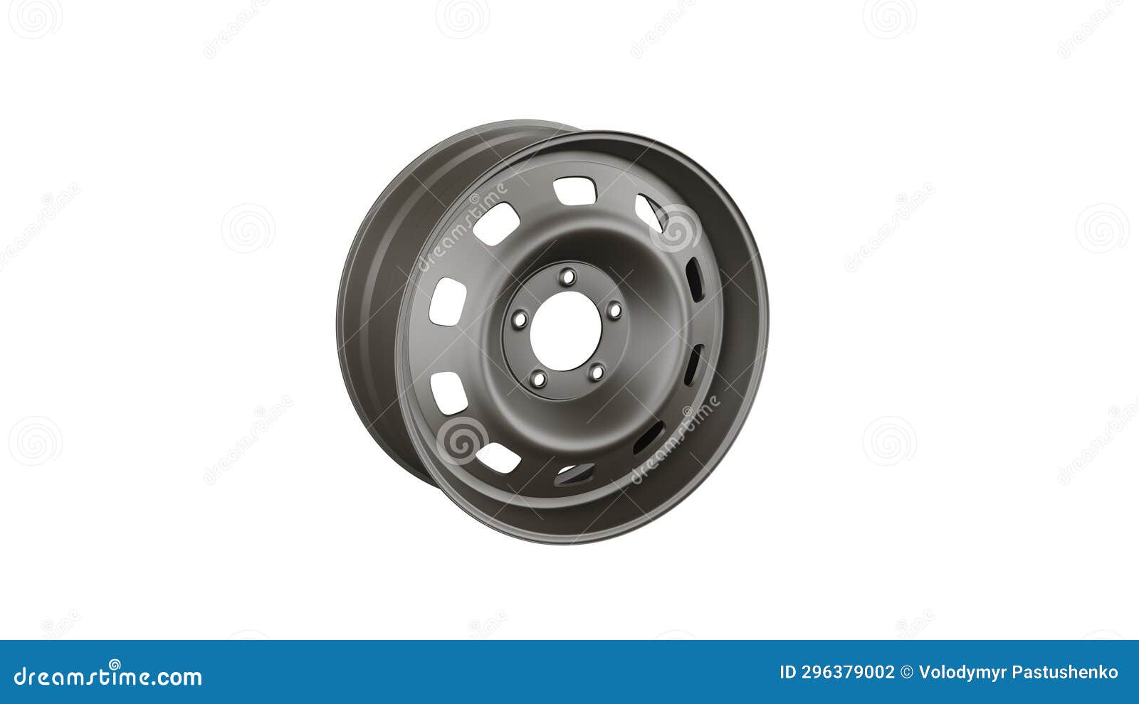 Steel Wheel, Disk without Tire on Isolated Background Stock Photo ...