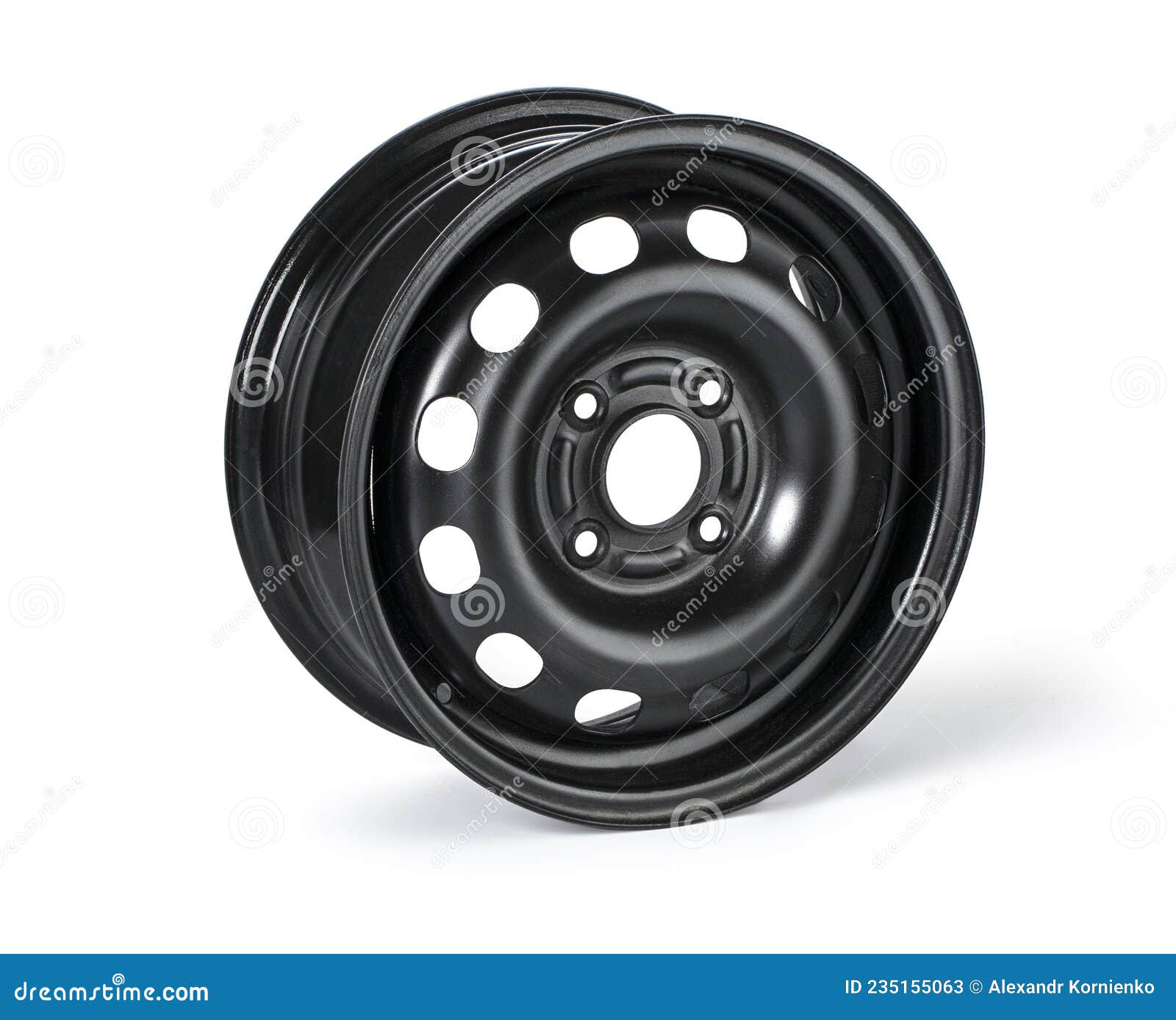 Steel wheel rim on white stock image. Image of auto - 235155063