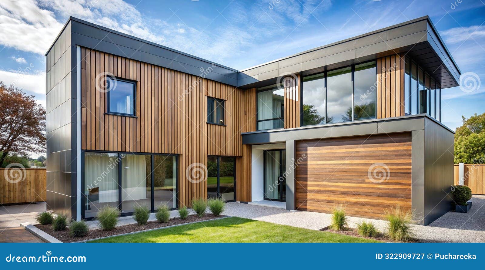 Steel Window Surround In A Modern House With Timber Cladding 8k ...