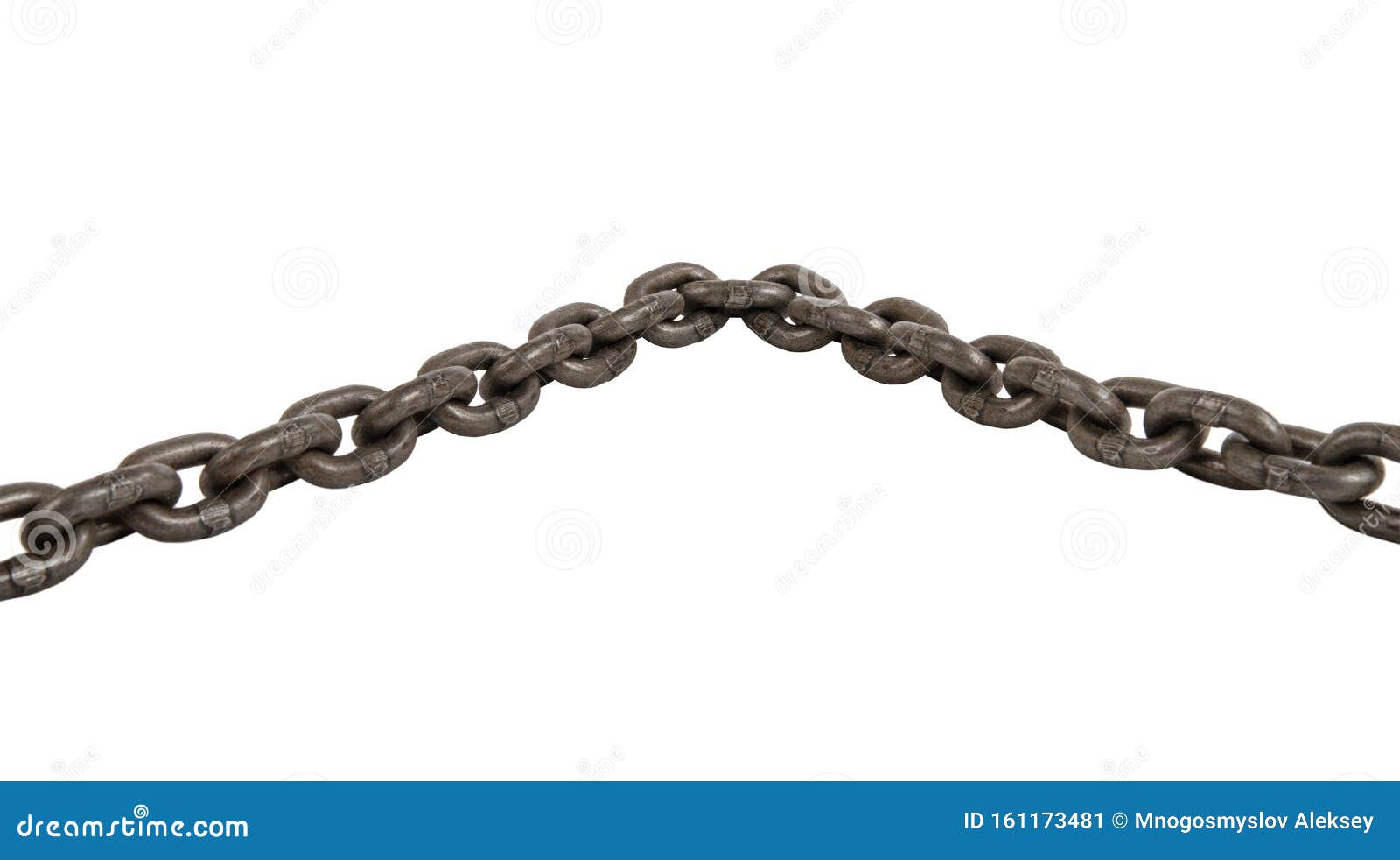 Steel-wire Chain on White Background Stock Image - Image of iron ...