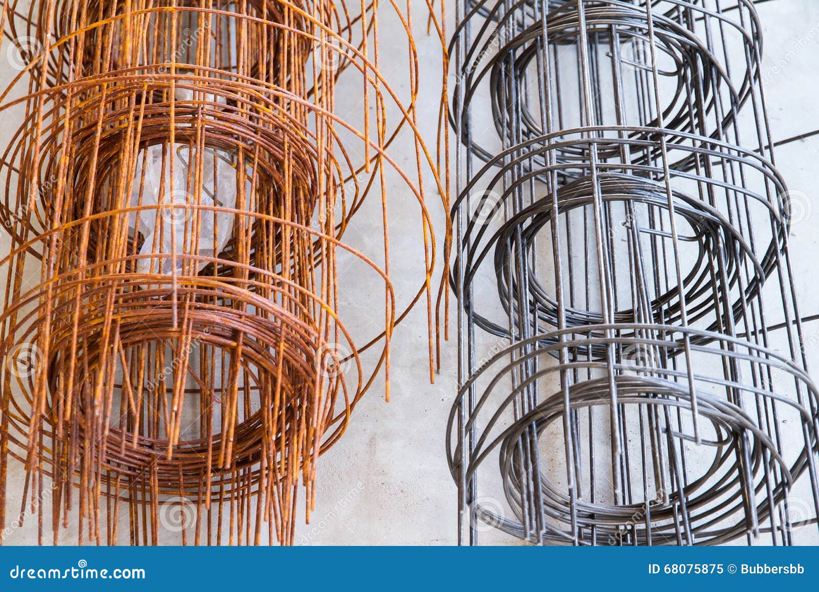 Steel Wire Mesh Construction for Flooring.Structural Steel Stock Image ...