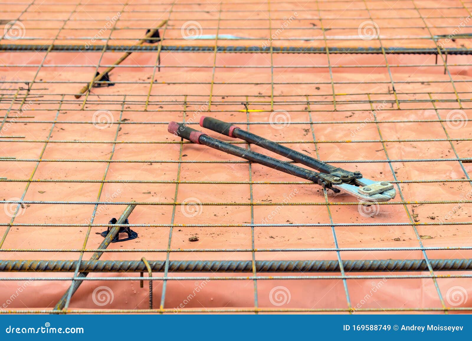 Metal Mesh Cutters for Steel Fixing Stock Image - Image of rebar ...